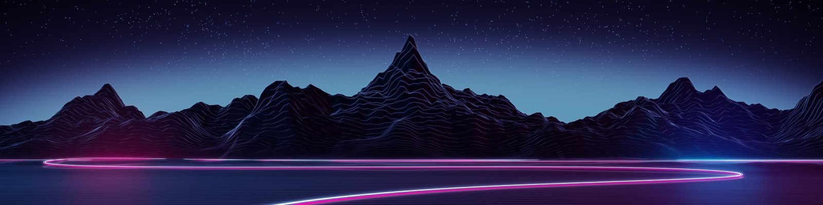 1600x400 Resolution Neon Highway 1600x400 Resolution Wallpaper ...