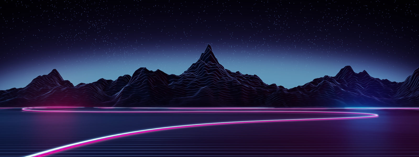 1600x600 Resolution Neon Highway 1600x600 Resolution Wallpaper ...