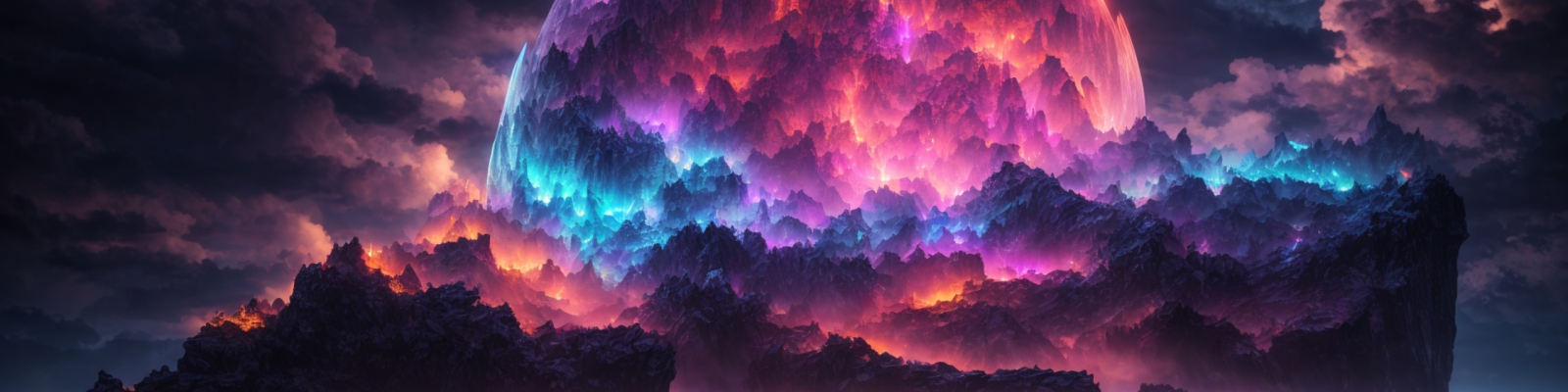 1600x400 Resolution Neon Moonlit Sea 1600x400 Resolution Wallpaper ...