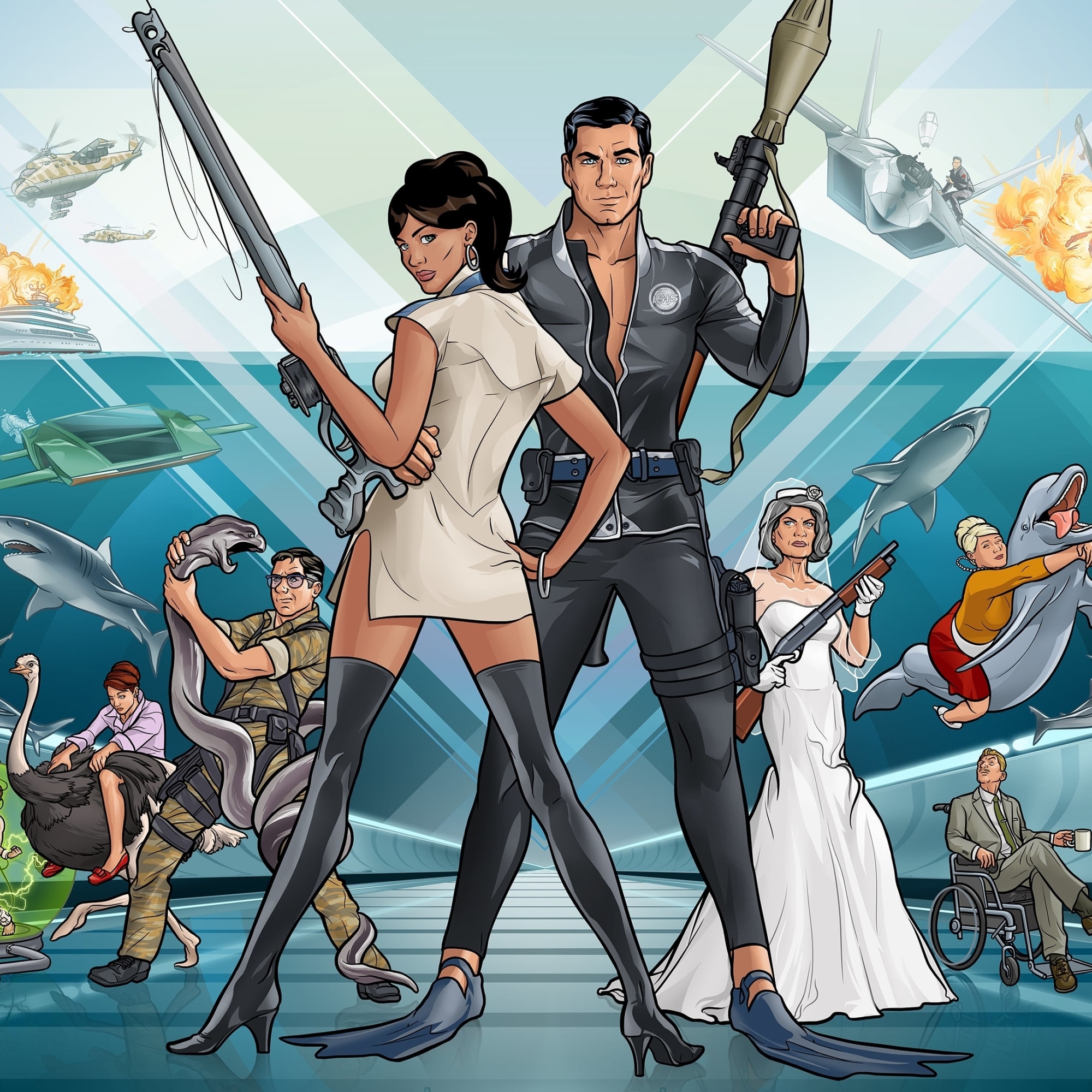 2000x2000 Resolution Netflix Archer 2000x2000 Resolution Wallpaper ...