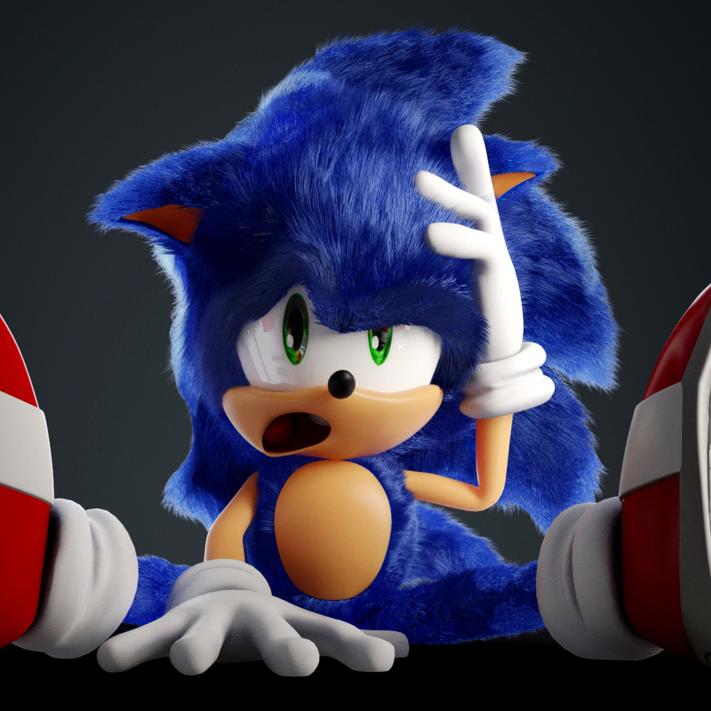 1024x1024 New Sonic 4K FanArt 1024x1024 Resolution Wallpaper, HD Movies ...
