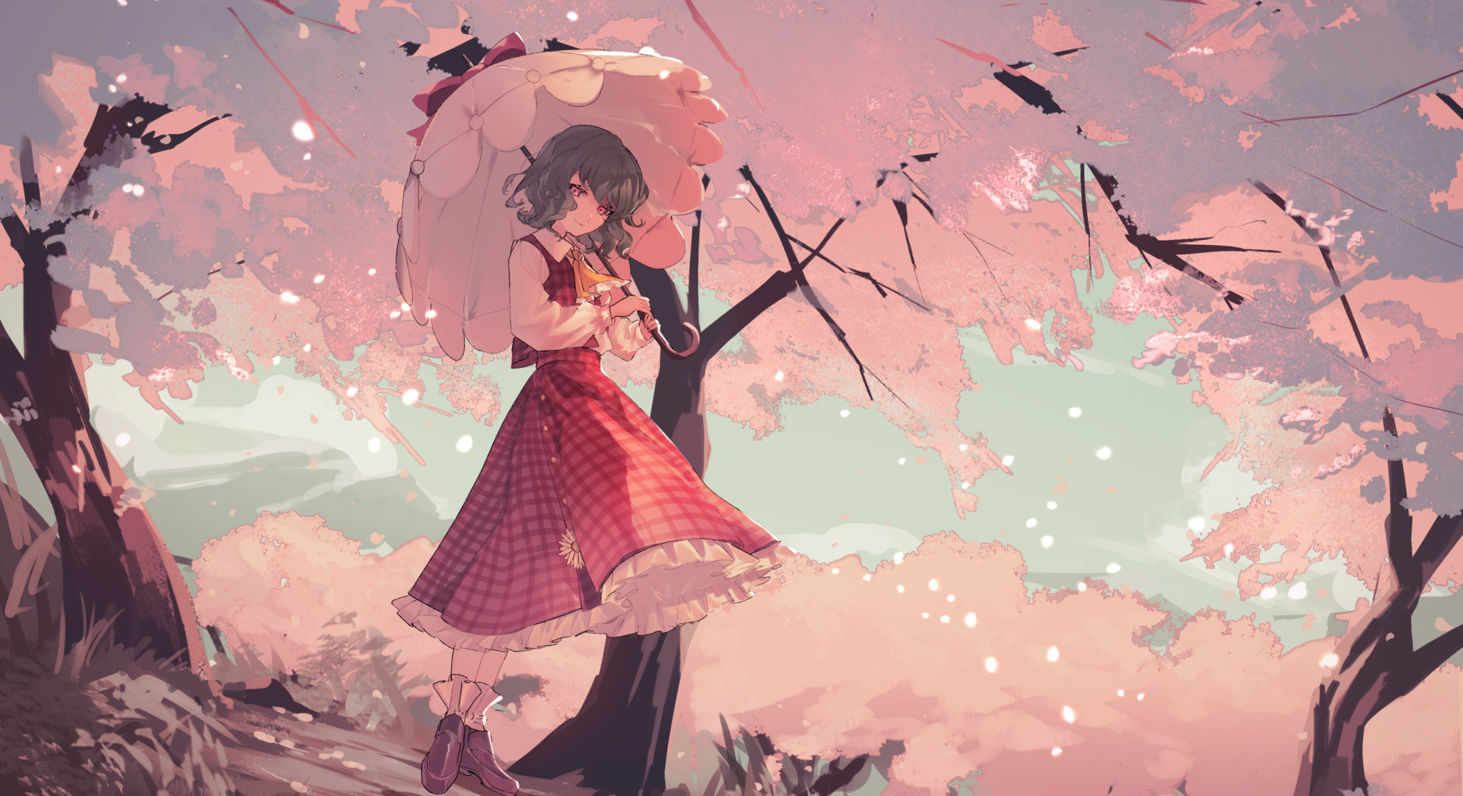 2048x1115 Resolution New Touhou Yuuka Kazami Art 2048x1115 Resolution ...