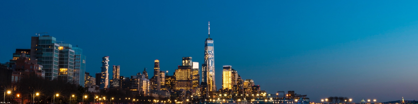 1600x400 Resolution New York City Skyscraper At Night 1600x400 ...