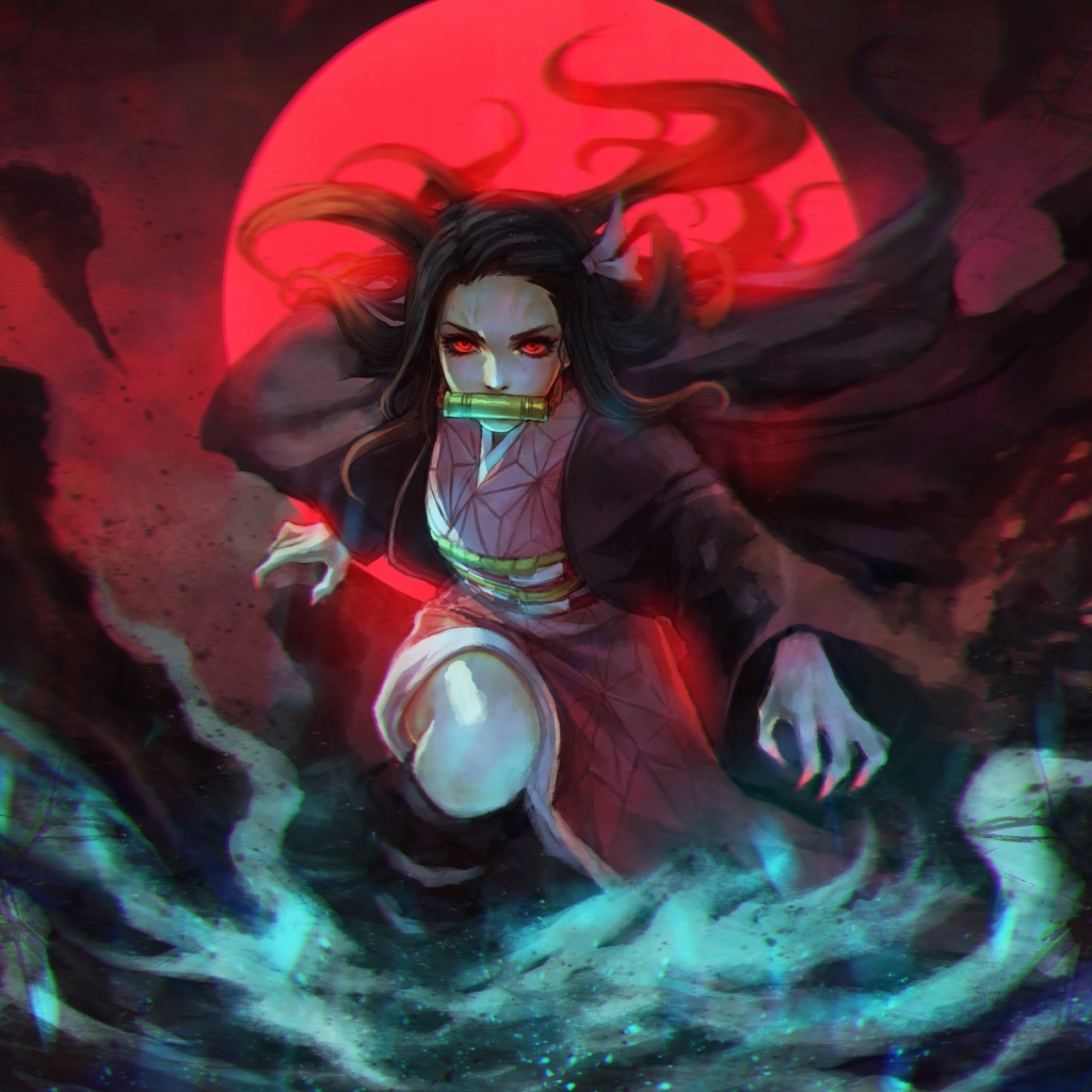 1024x1024 Nezuko Kamado 4K Art 1024x1024 Resolution Wallpaper, HD Anime ...