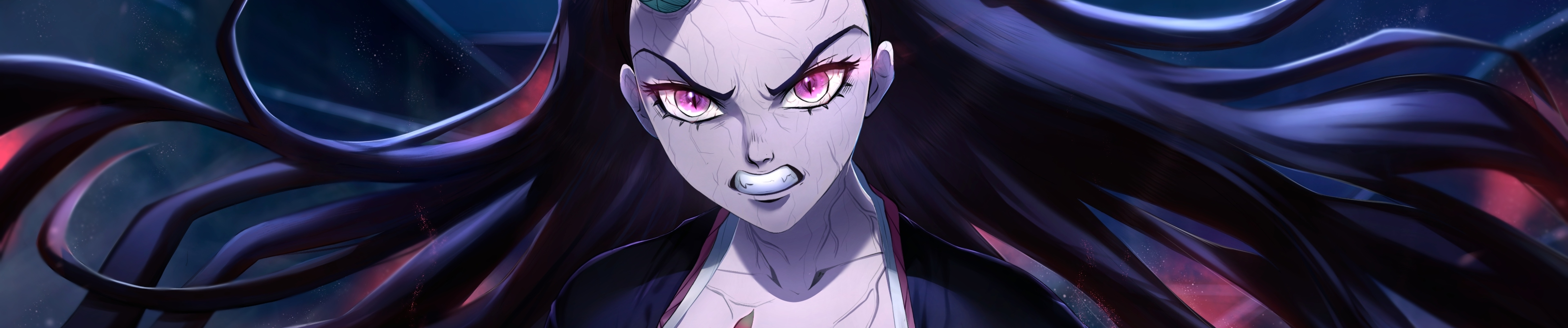 6880x1440 Resolution Nezuko Kamado Angry Demon Slayer Art 6880x1440 ...
