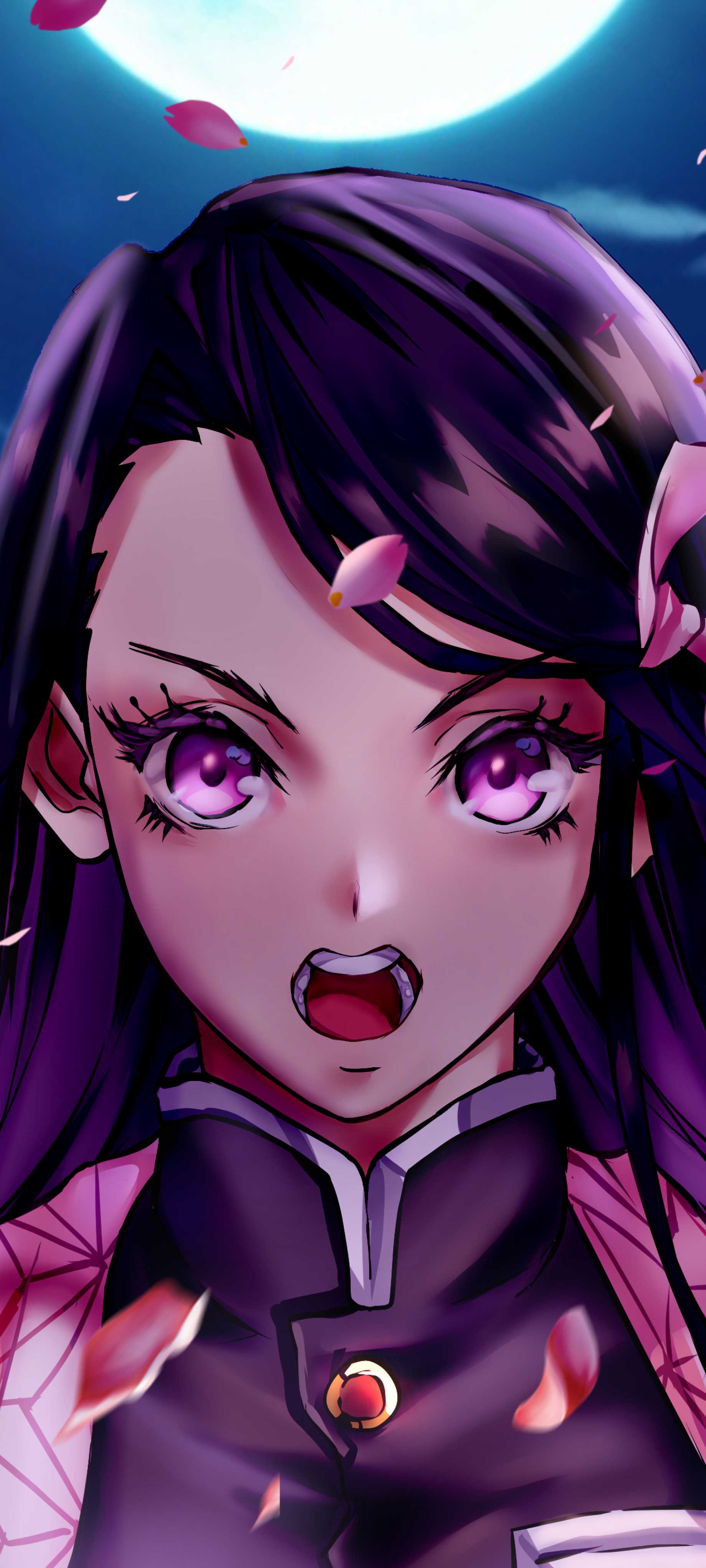 1840x4089 Resolution Nezuko Kamado Angry Kimetsu no Yaiba Art 1840x4089 ...