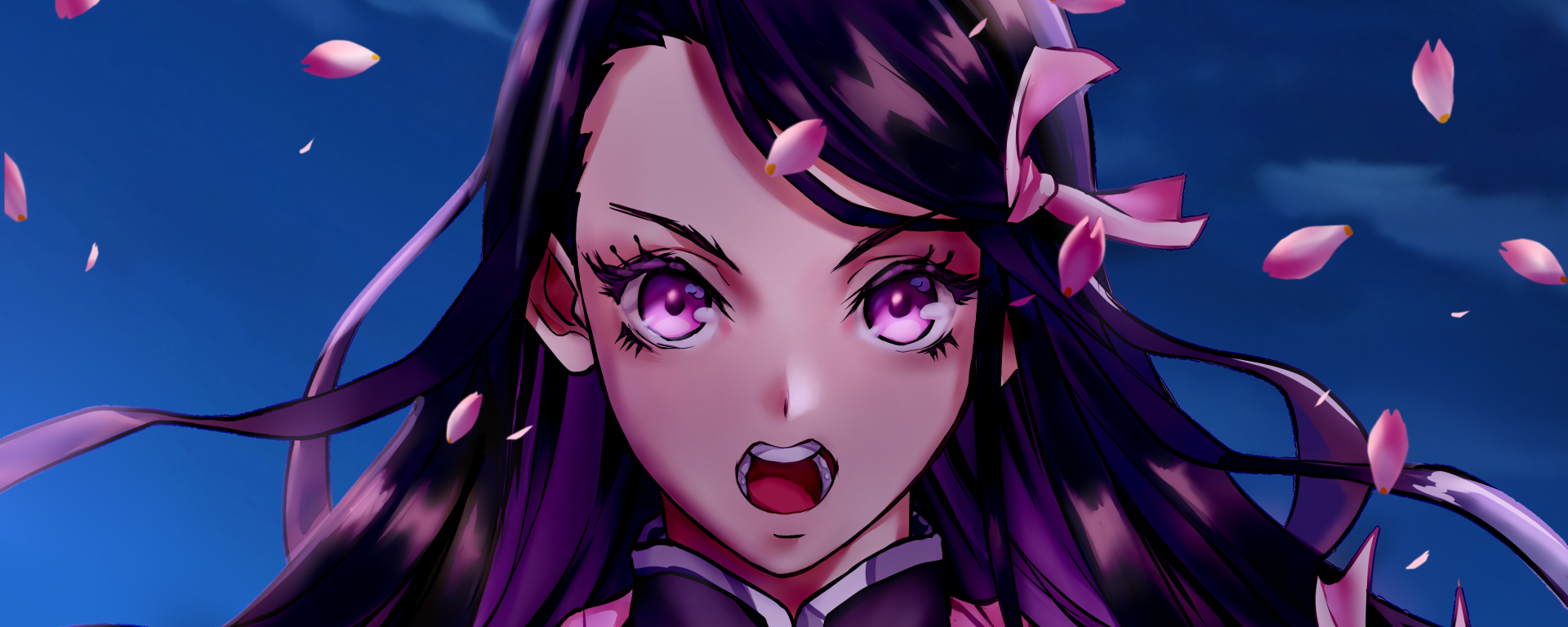 1920x768 Resolution Nezuko Kamado Angry Kimetsu no Yaiba Art 1920x768 ...