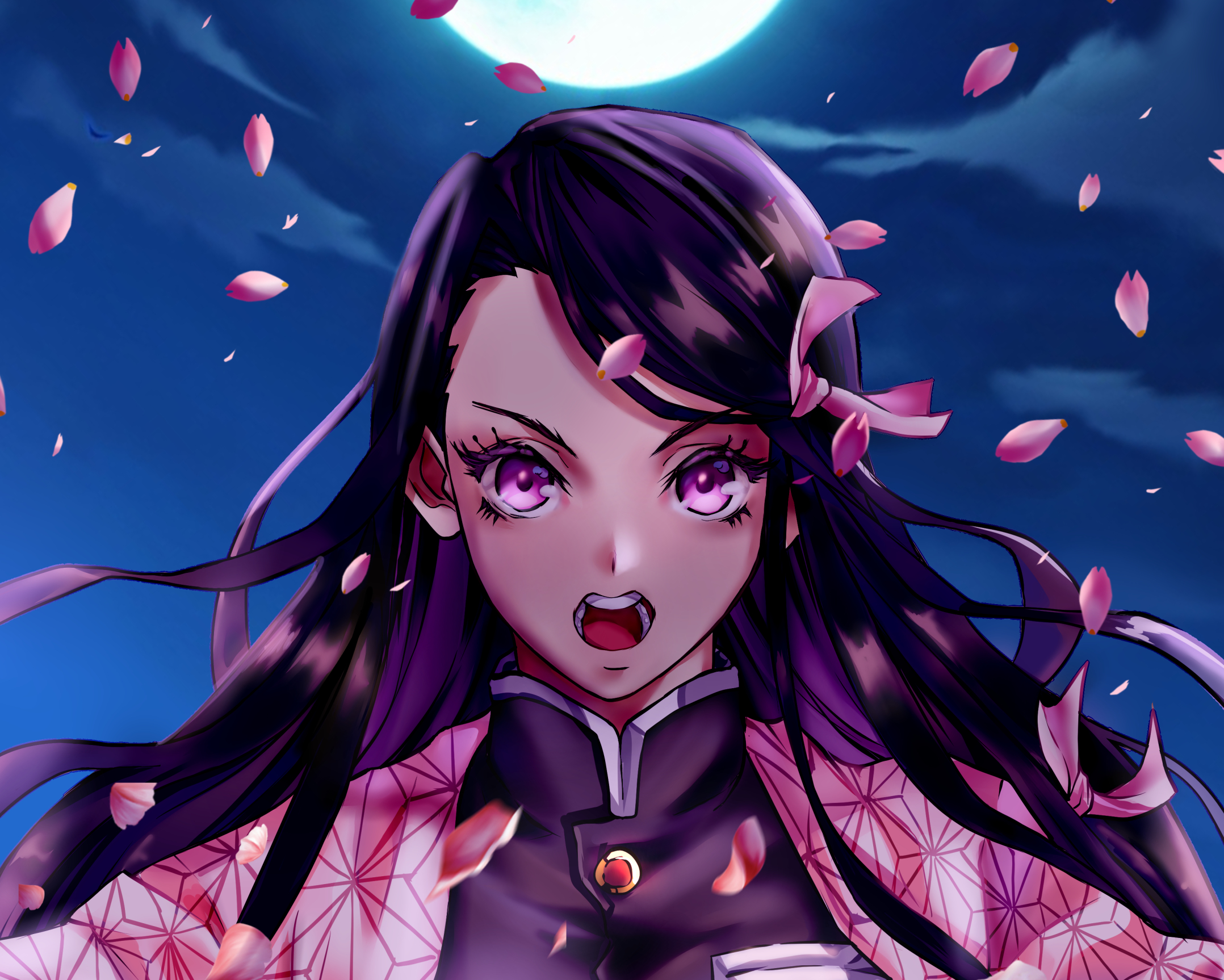 2156x1726 Resolution Nezuko Kamado Angry Kimetsu no Yaiba Art 2156x1726 ...