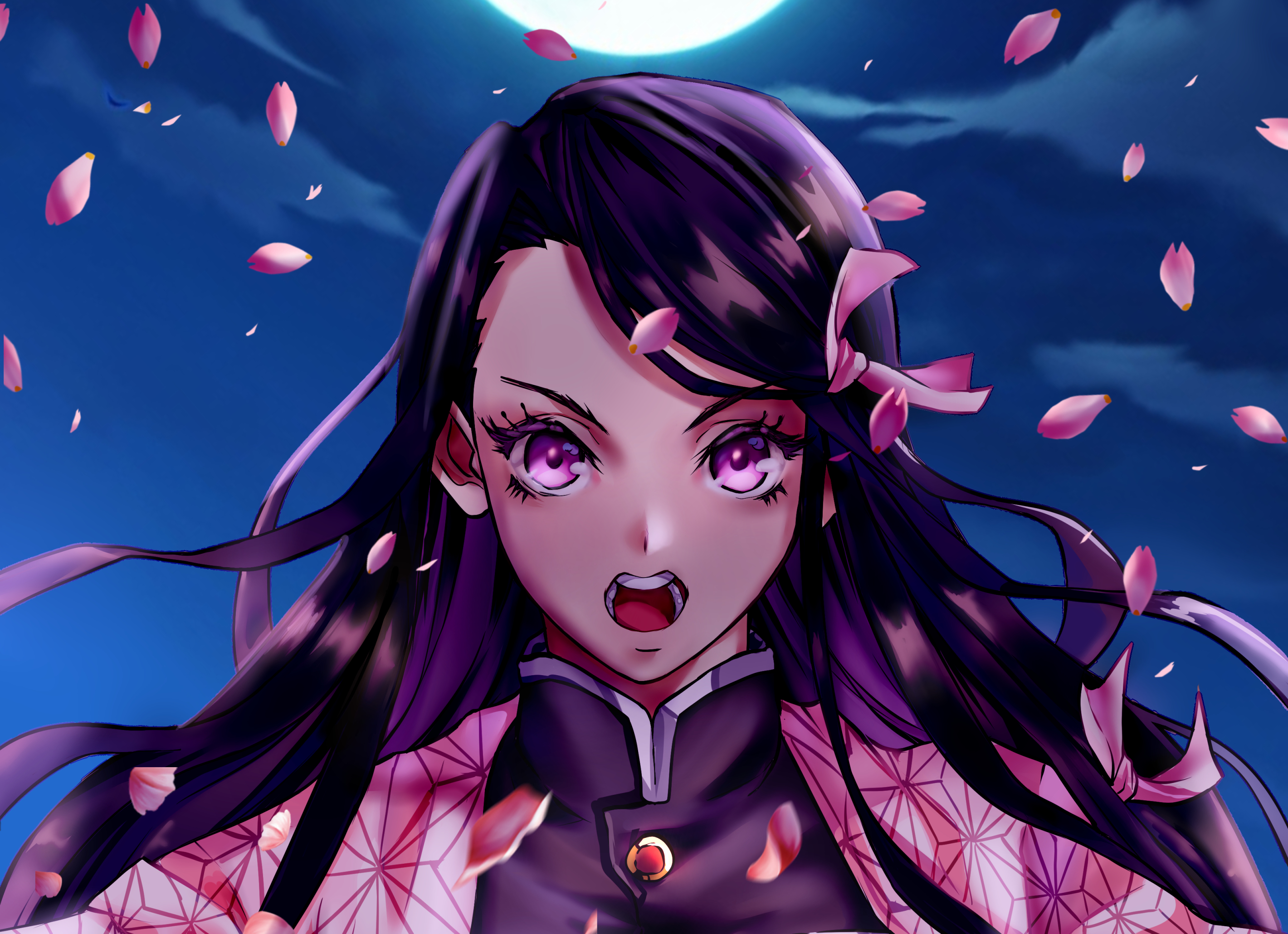 2840x2060 Resolution Nezuko Kamado Angry Kimetsu no Yaiba Art 2840x2060 ...