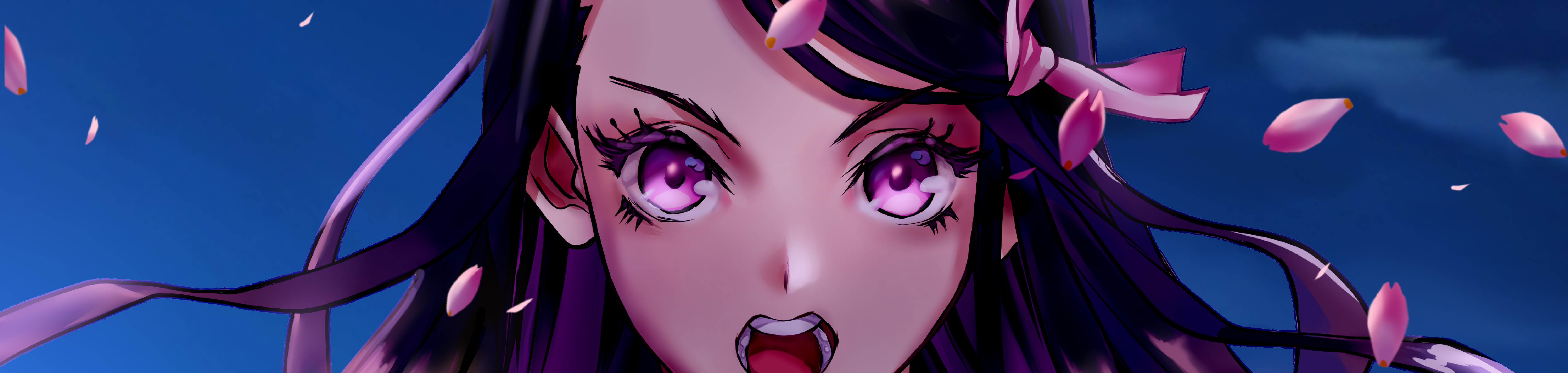 7560x1800 Resolution Nezuko Kamado Angry Kimetsu no Yaiba Art 7560x1800 ...