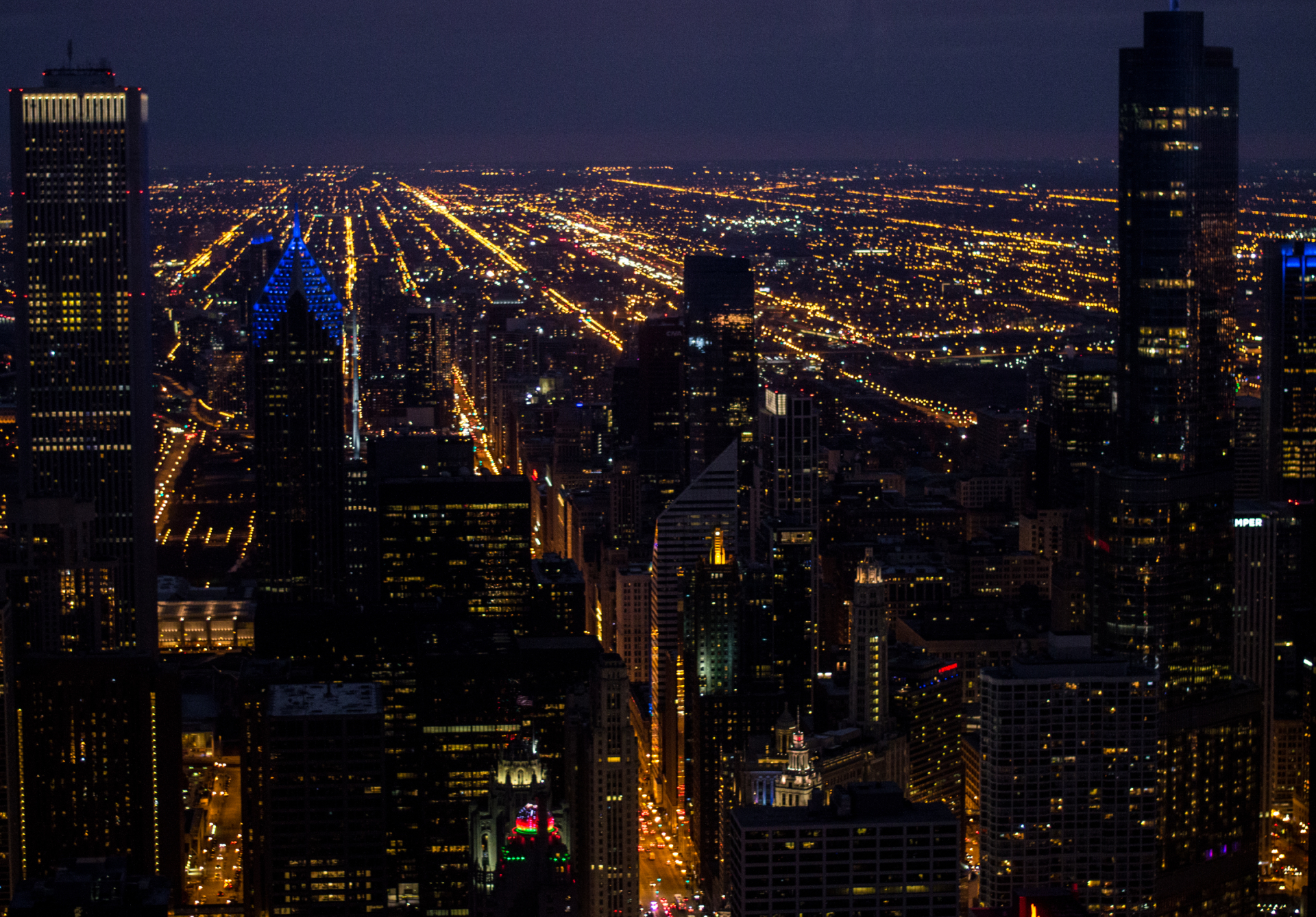 1920x1339 Resolution night city, city lights, skyscrapers 1920x1339 ...