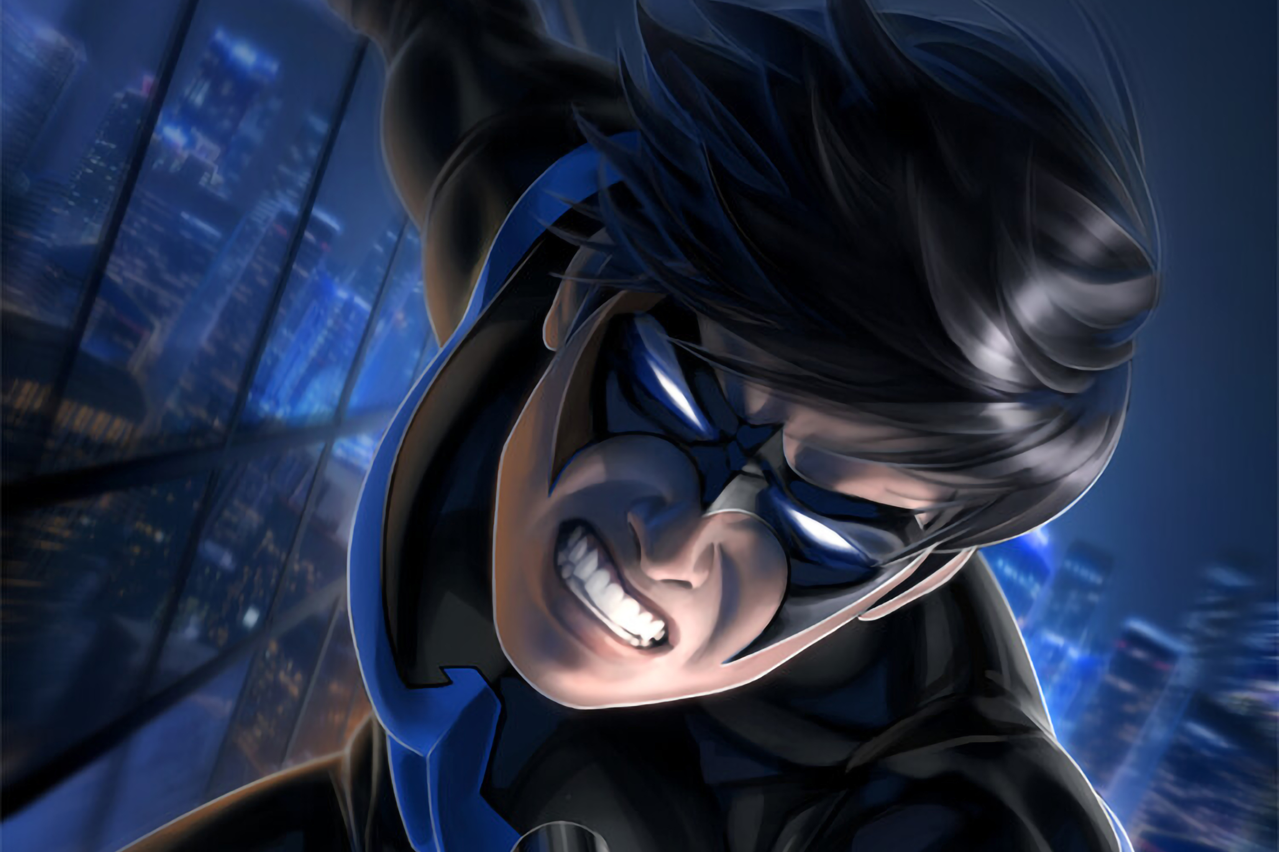2560x1707 Resolution Nightwing Fighting Art 2560x1707 Resolution ...