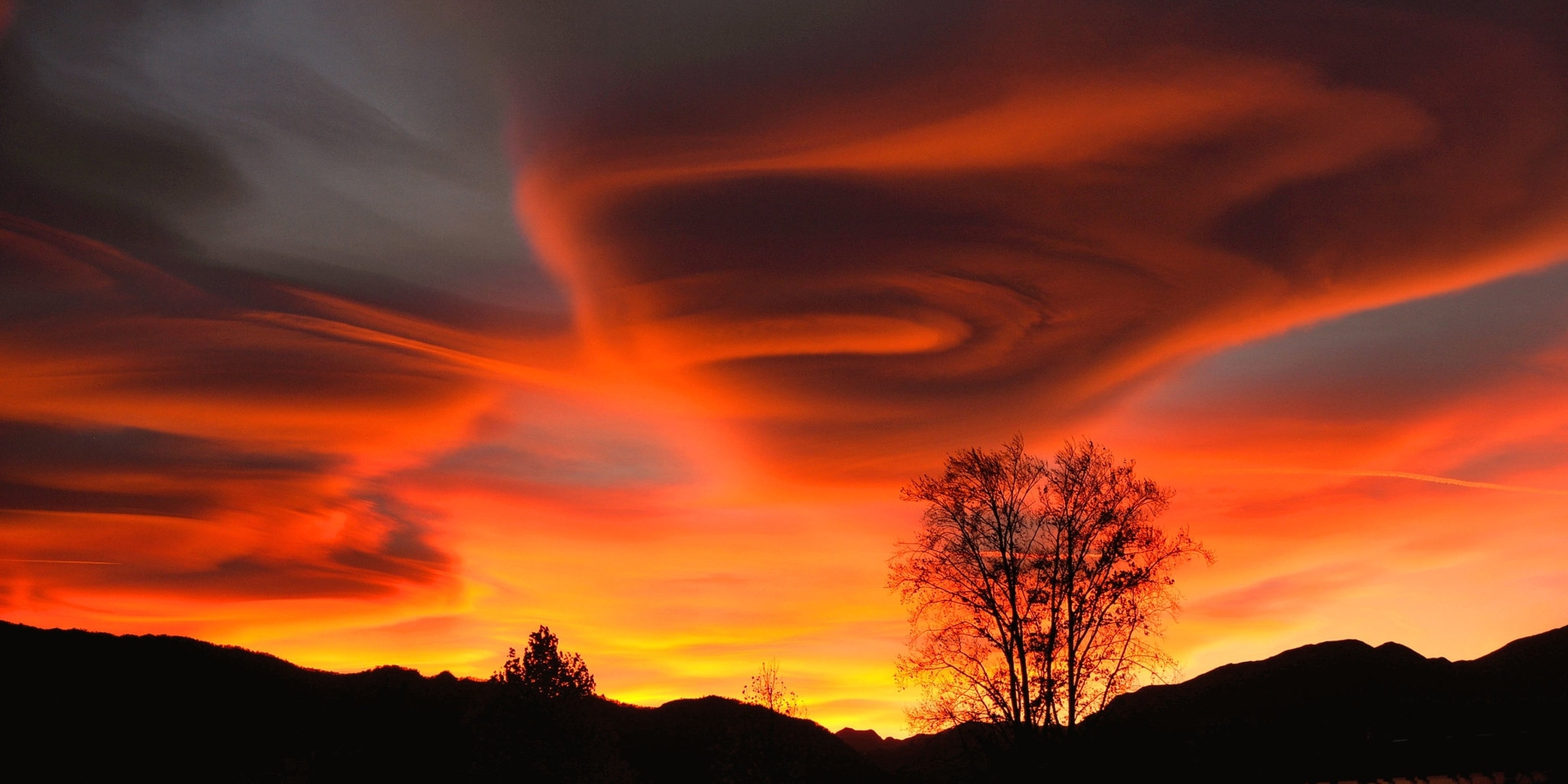 3840x1920 Orange Sky Sunset 3840x1920 Resolution Wallpaper, HD Nature ...