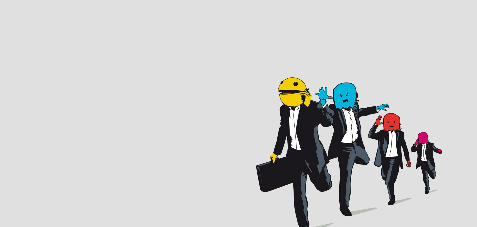 1890x900 Resolution pac-man, monsters, vector 1890x900 Resolution ...