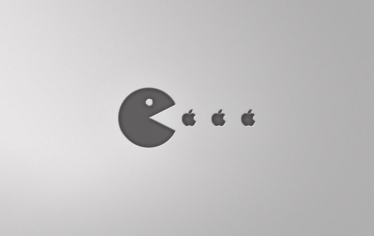 1200x760 Resolution pacman, food, apple 1200x760 Resolution Wallpaper ...