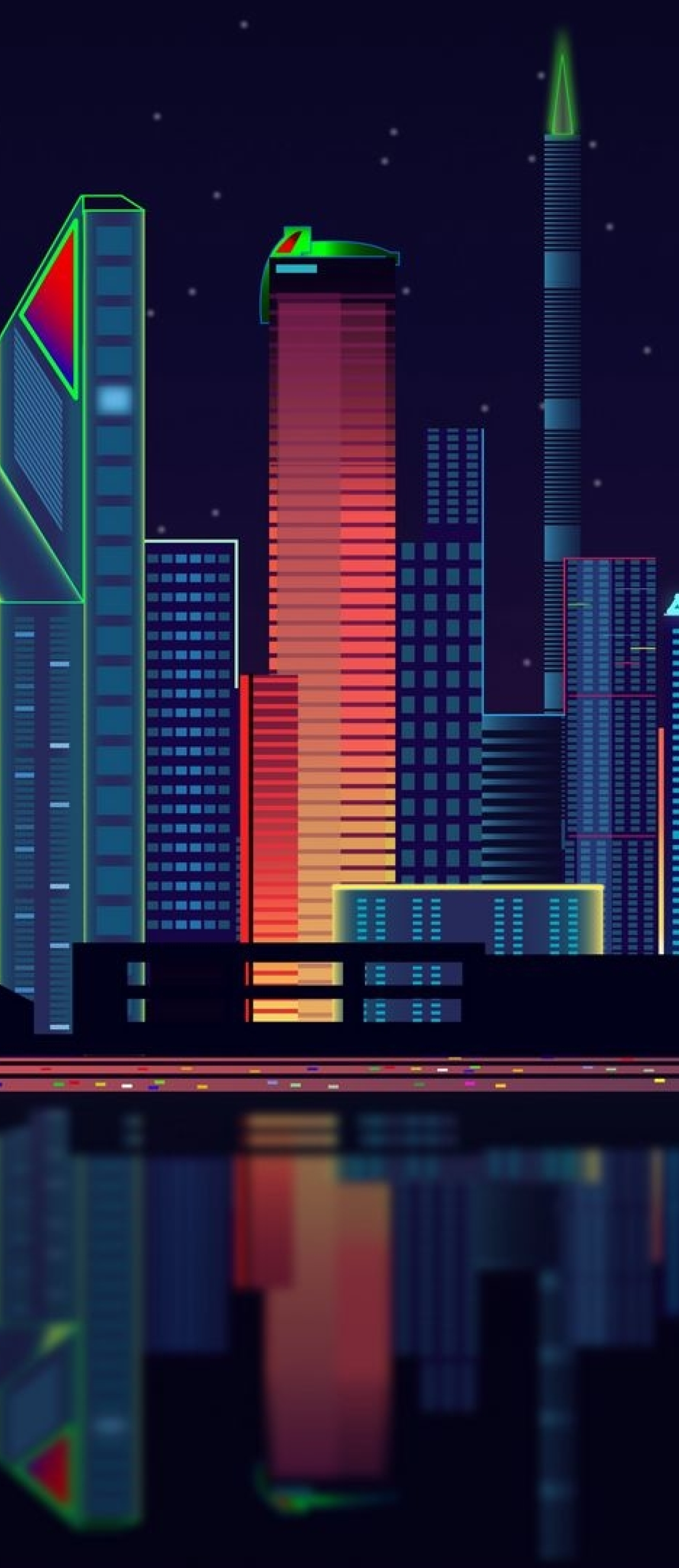 1664x3840 Resolution Panorama Vector City 1664x3840 Resolution ...