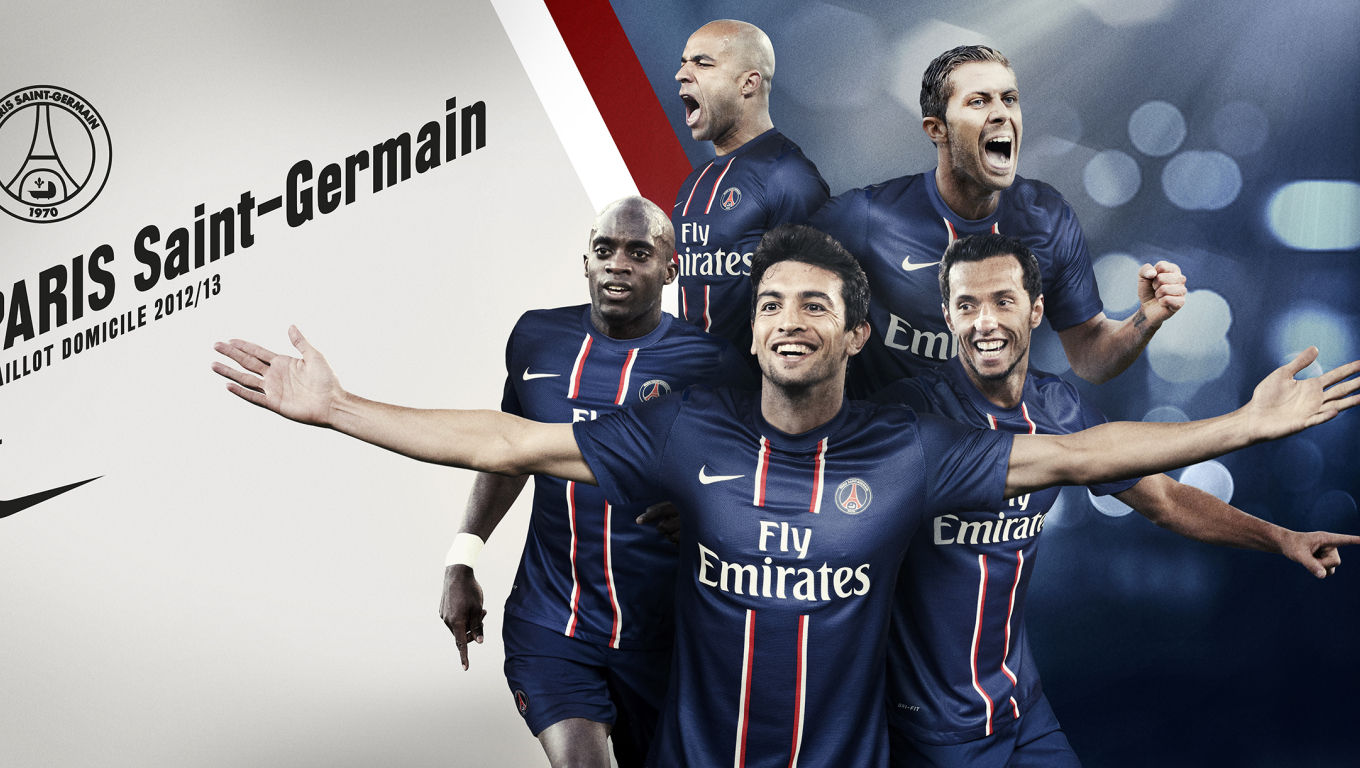 1360x768 Resolution paris saint germain, footballers, team Desktop ...