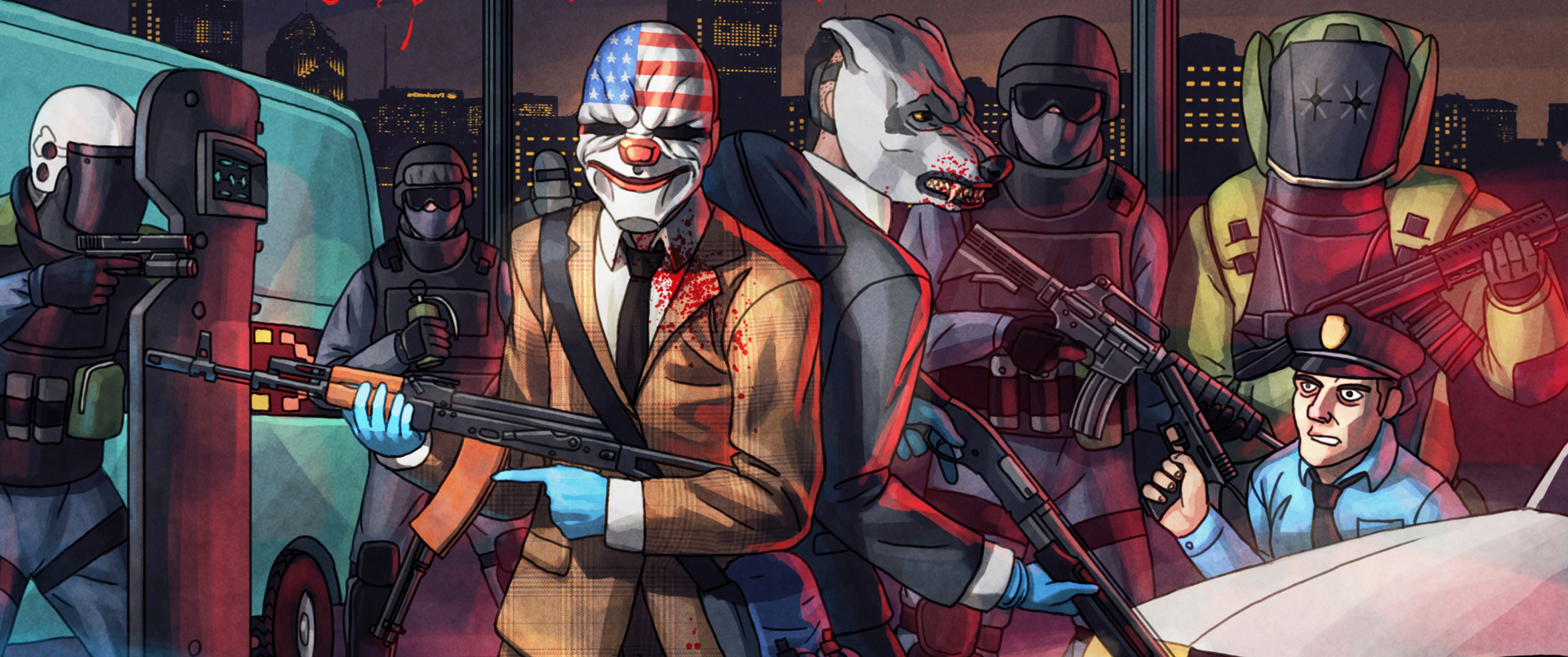 3440x1441 Payday 2 Dallas And Wolf 3440x1441 Resolution Wallpaper, HD ...