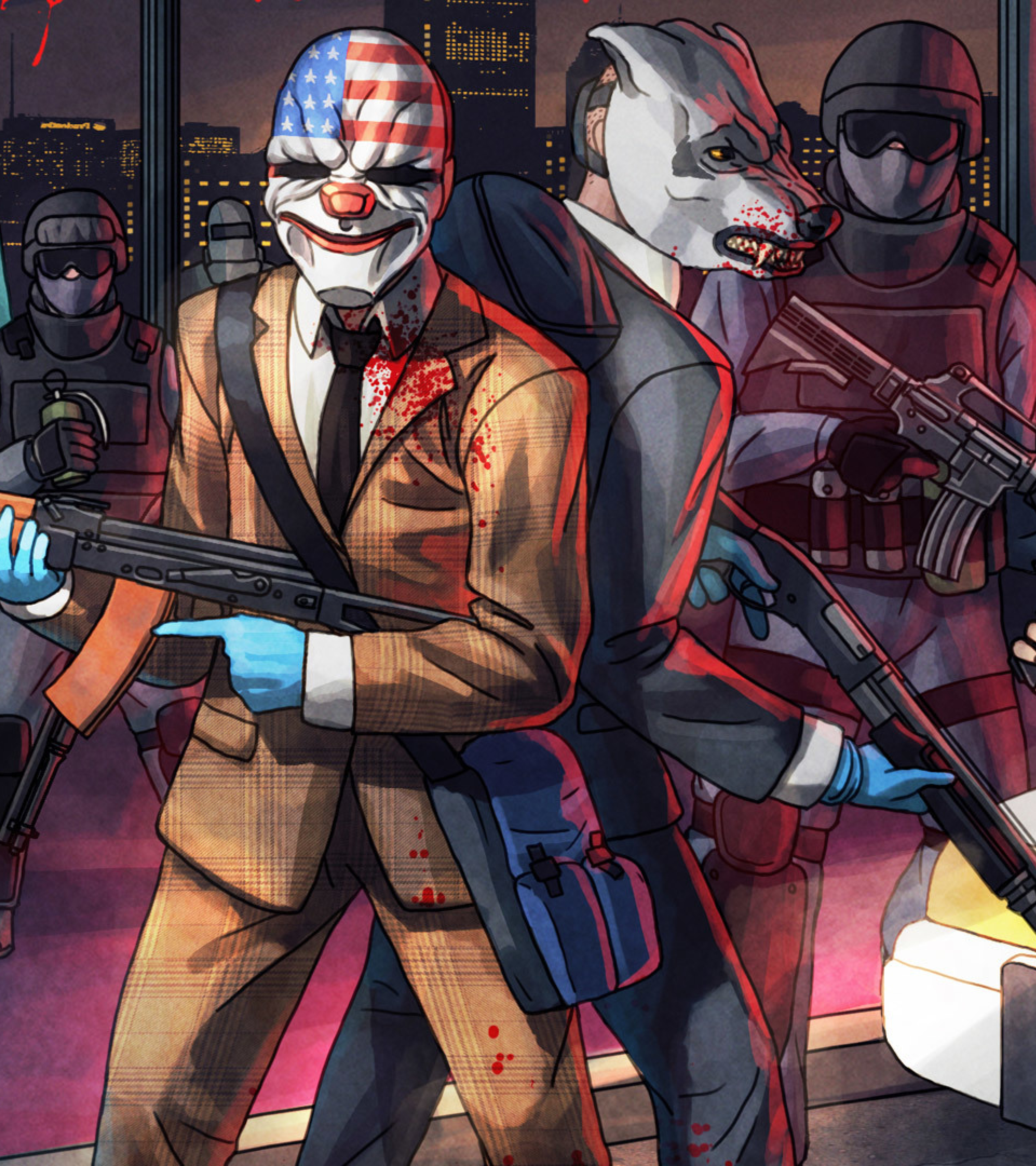 3980x4480 Resolution Payday 2 Dallas And Wolf 3980x4480 Resolution ...