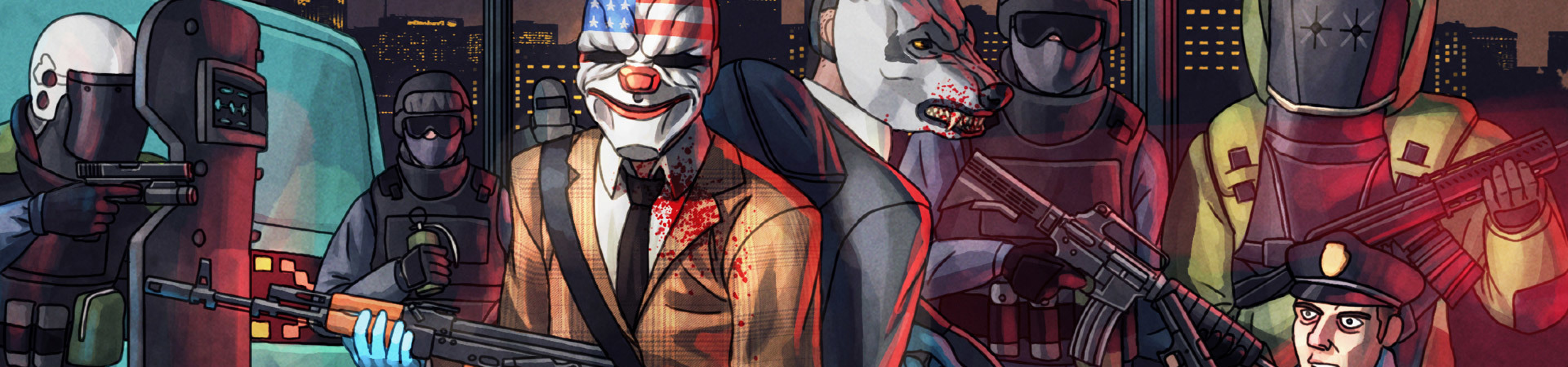 5120x1200 Resolution Payday 2 Dallas And Wolf 5120x1200 Resolution ...