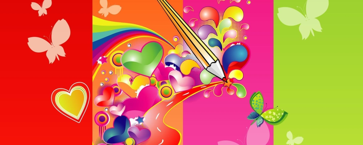 1200x480 Resolution pencil, drawing, colorful 1200x480 Resolution ...