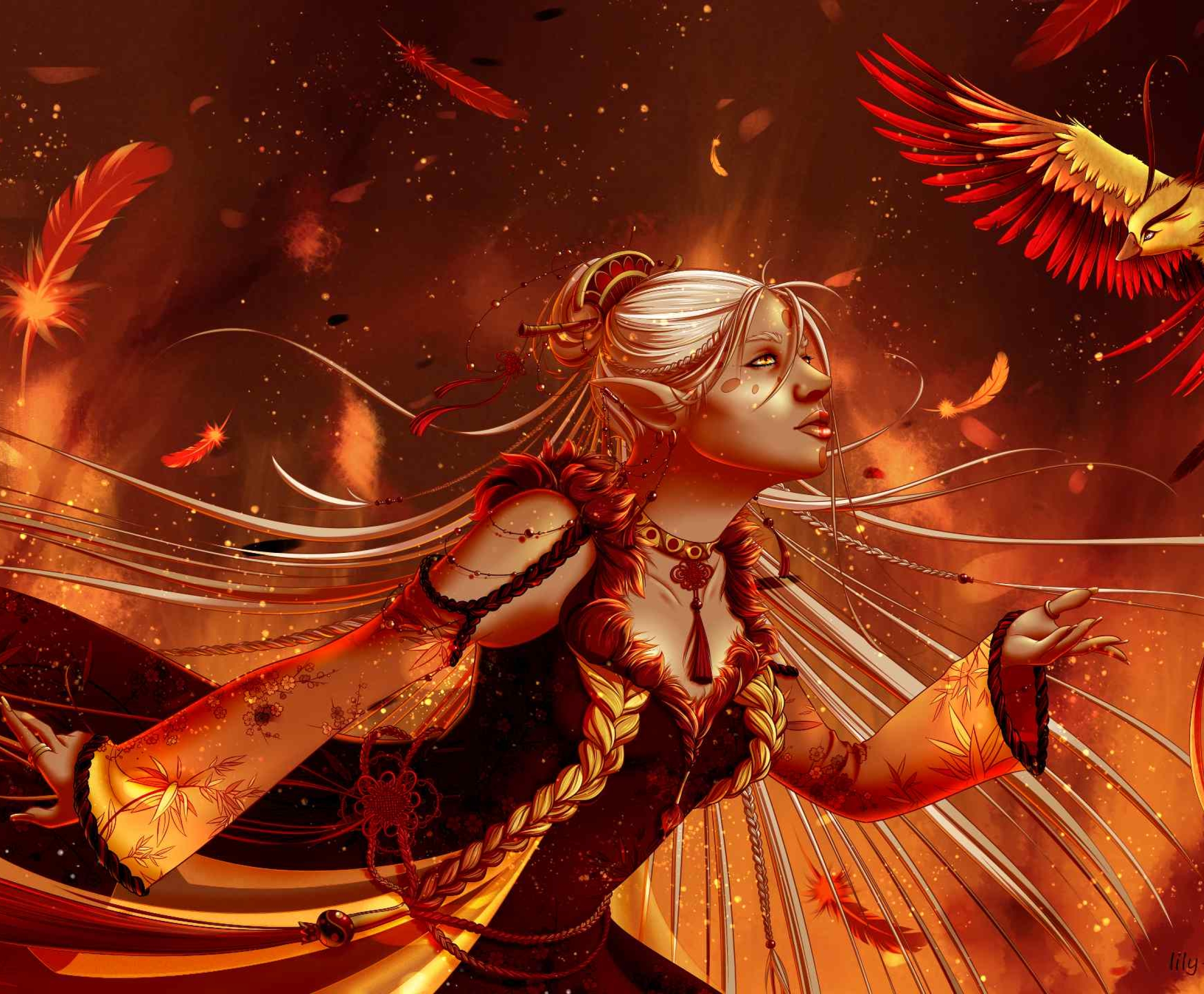 2520x2080 Resolution phoenix, girl, elf 2520x2080 Resolution Wallpaper ...