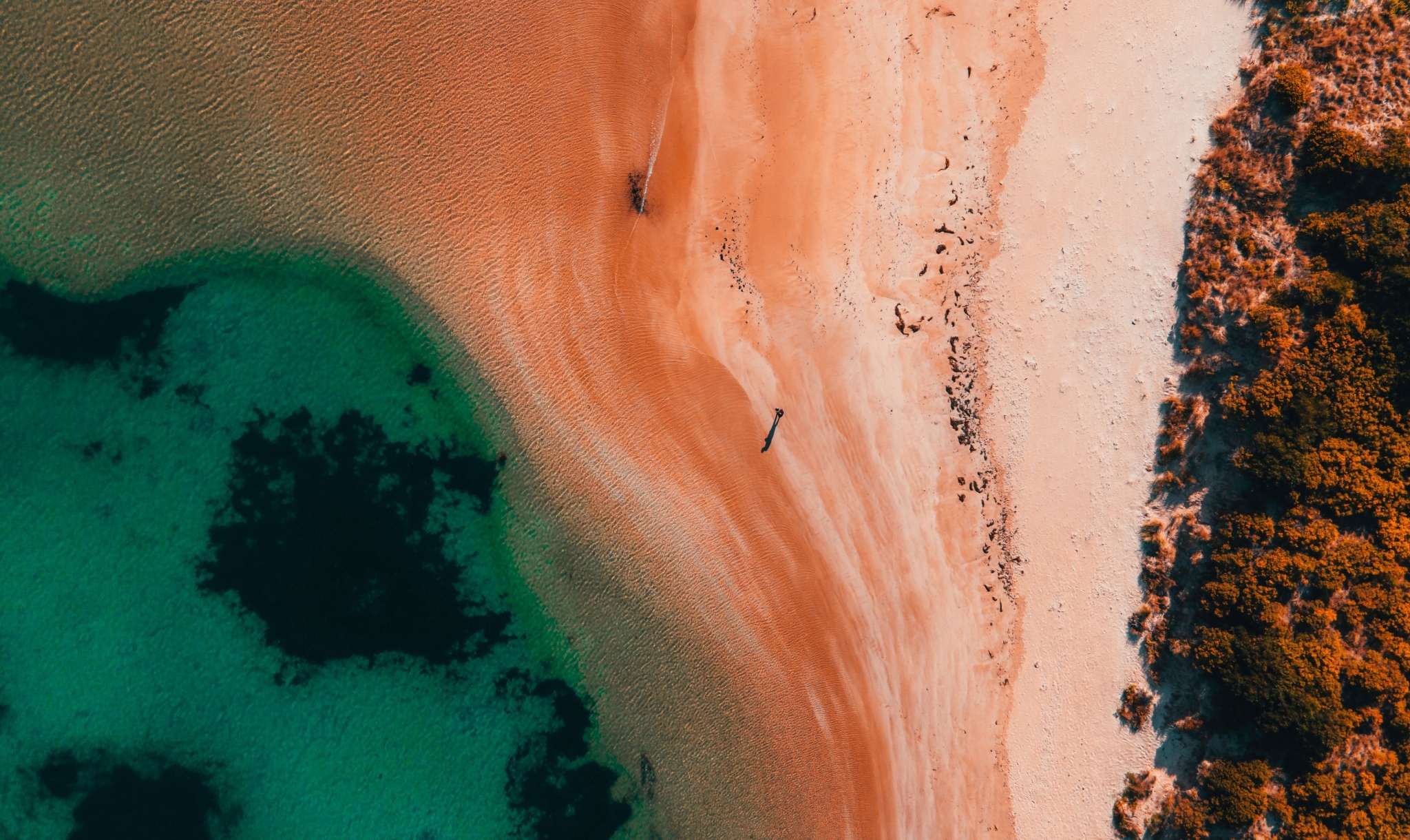 2048x1220 Photography Aerial Beach 4K 2048x1220 Resolution Wallpaper ...