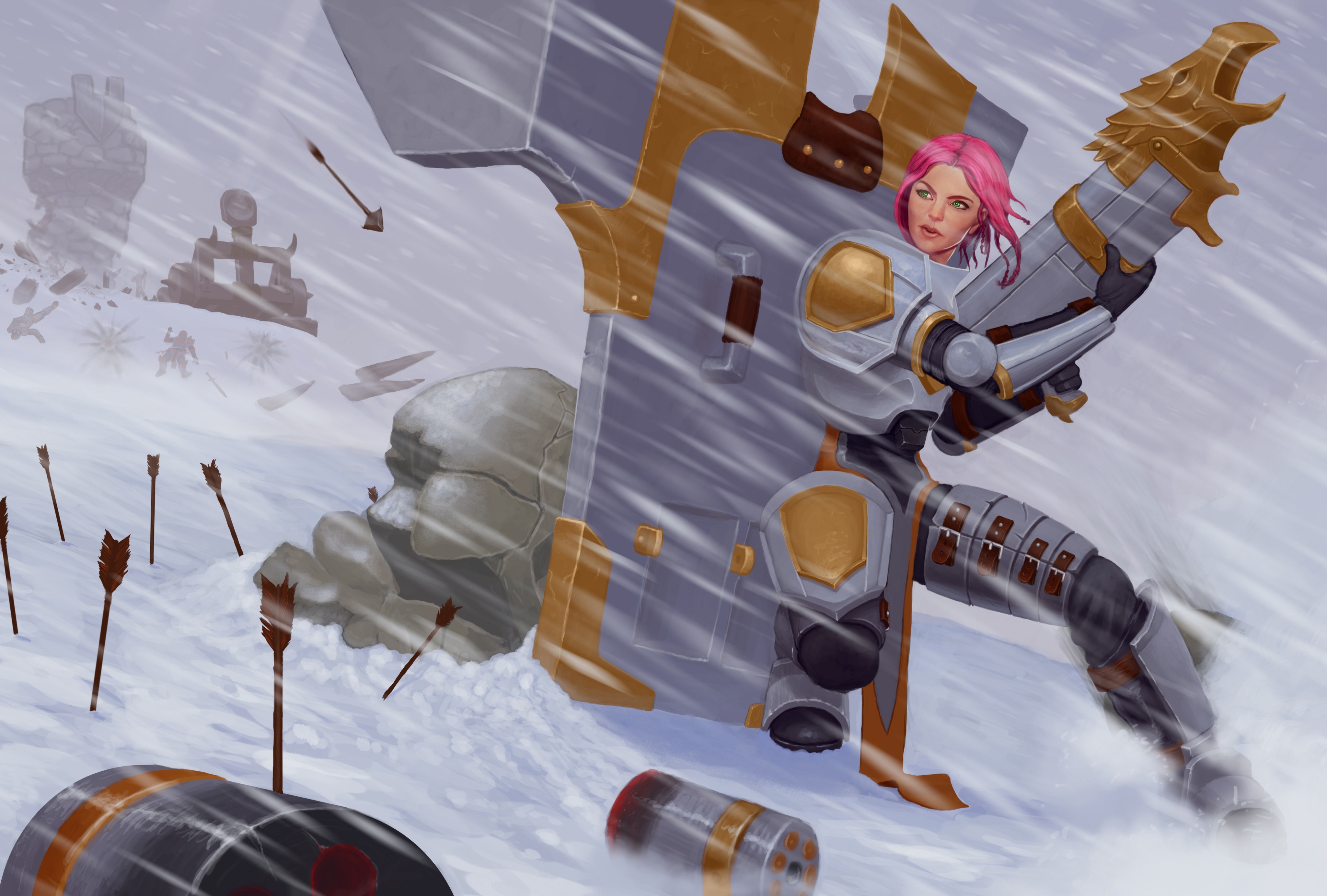 4096x2768 Resolution piltover enforcer, league of legends, warrior ...
