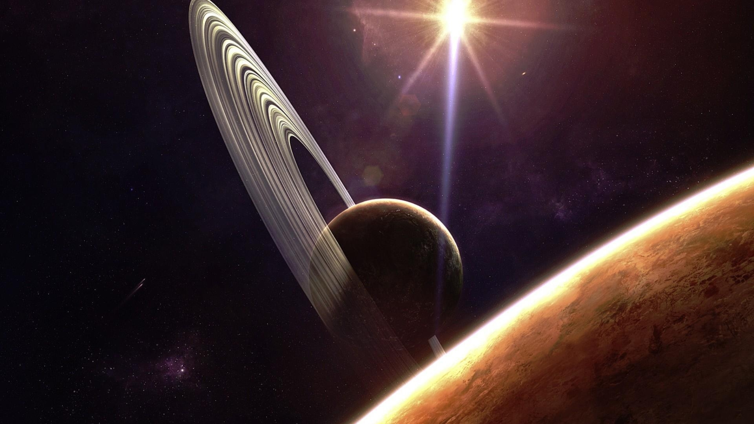 2560x1440 Resolution planet, circles, space 1440P Resolution Wallpaper ...