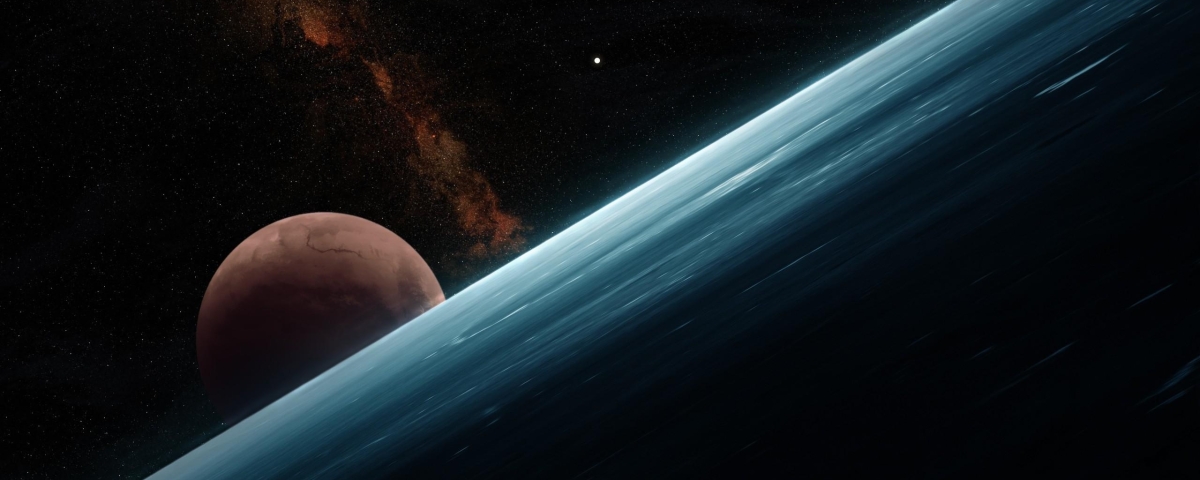 1200x480 Resolution planets, slope, stars 1200x480 Resolution Wallpaper ...