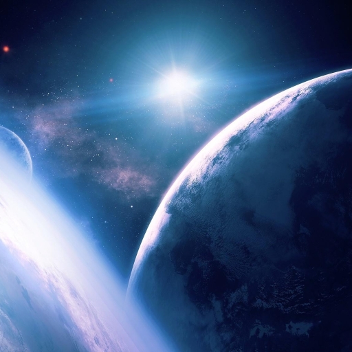 512x512 planets, stars, rays 512x512 Resolution Wallpaper, HD Space 4K ...