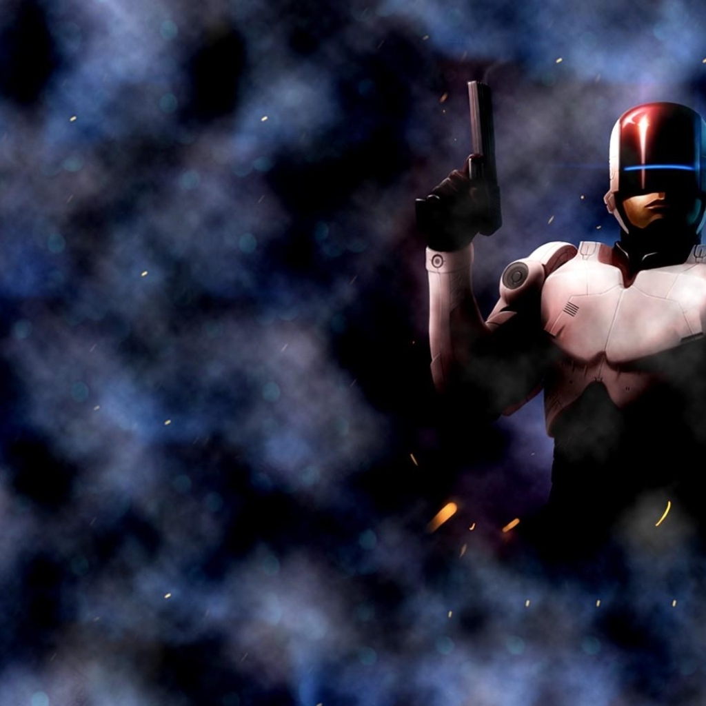 1024x1024 Resolution police robot, cyborg, weapons 1024x1024 Resolution ...