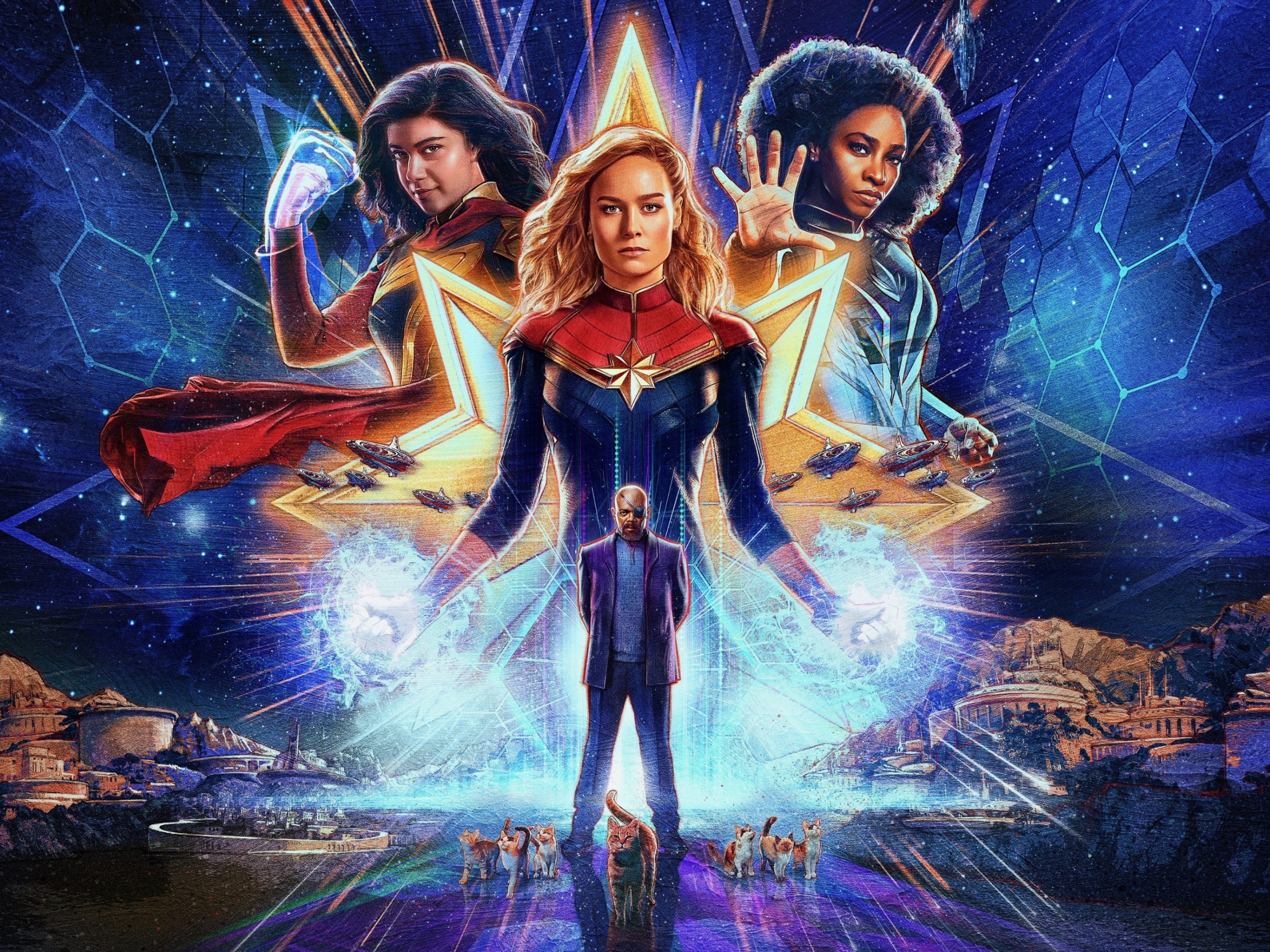 3200x2400 Resolution Poster of The Marvels 4k 3200x2400 Resolution ...