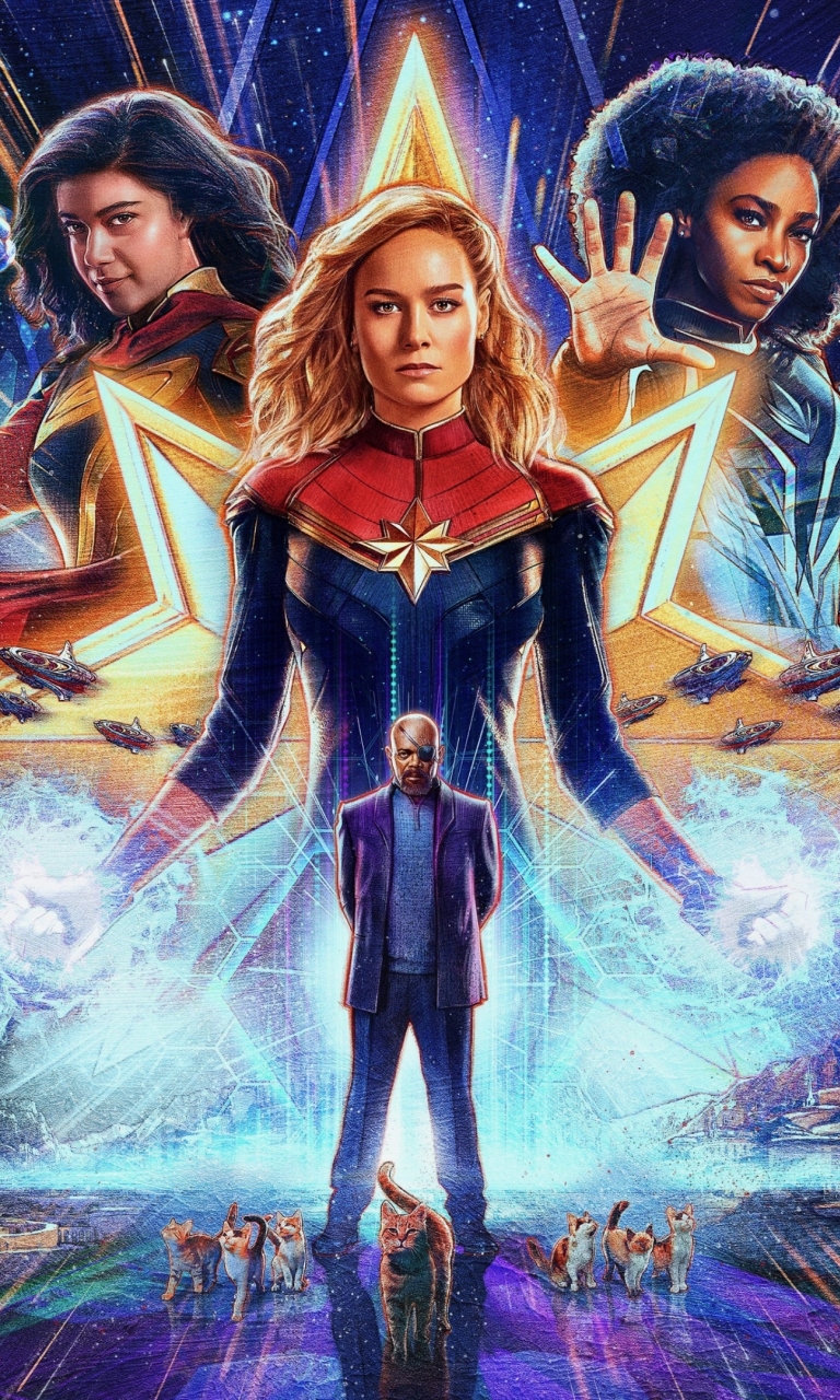 768x1280 Resolution Poster of The Marvels 4k 768x1280 Resolution ...