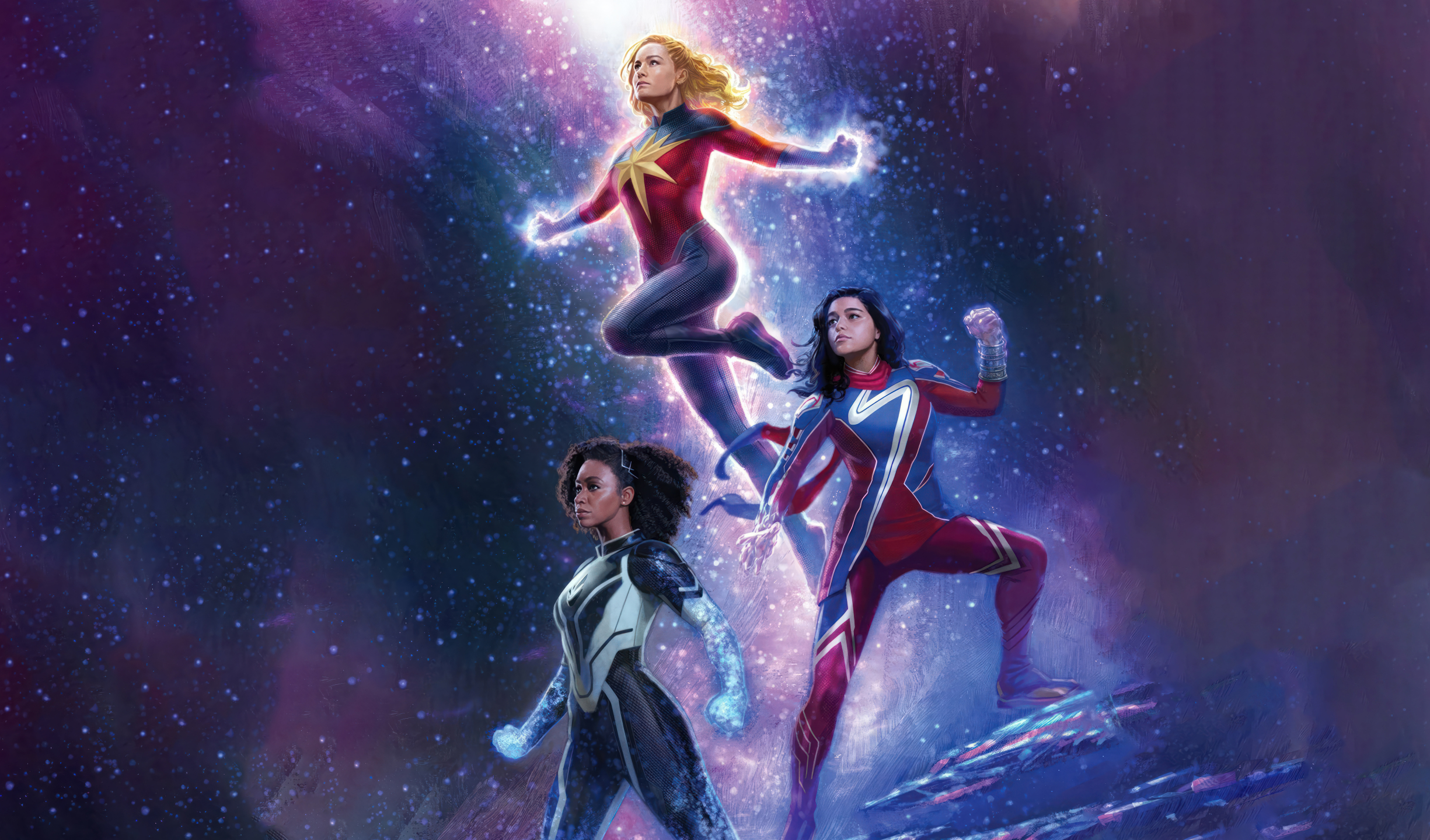 2450x1440 Resolution Poster of The Marvels Movie 2023 8K 2450x1440 ...
