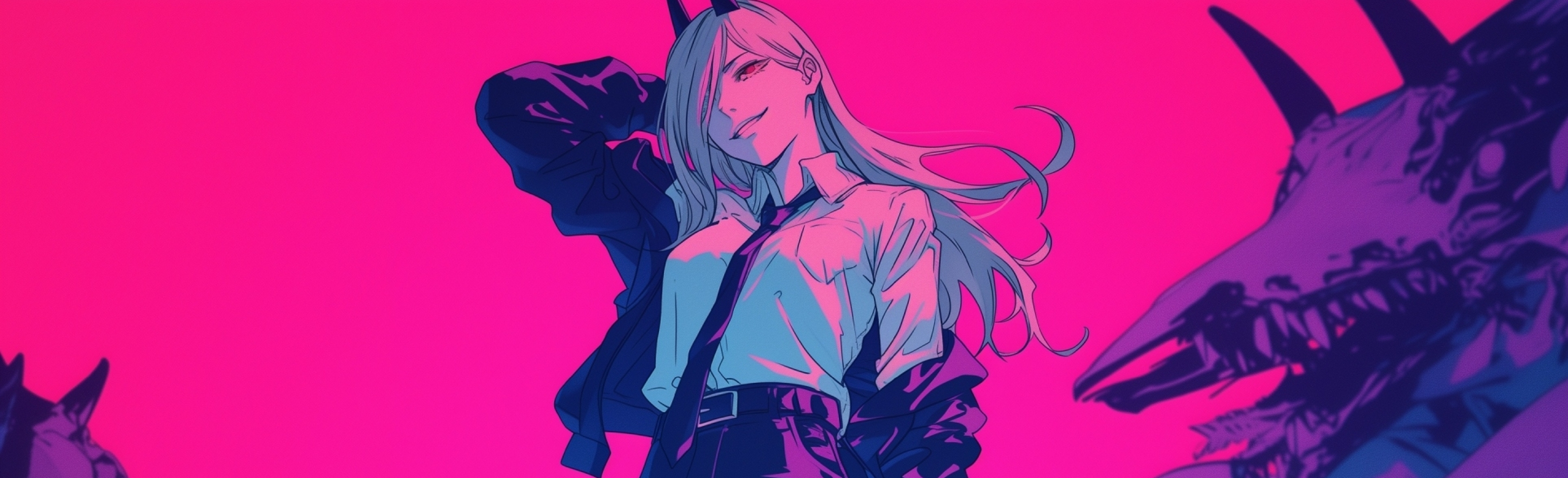 3540x1080 Resolution Power Chainsaw Man Neon Cool 3540x1080 Resolution ...