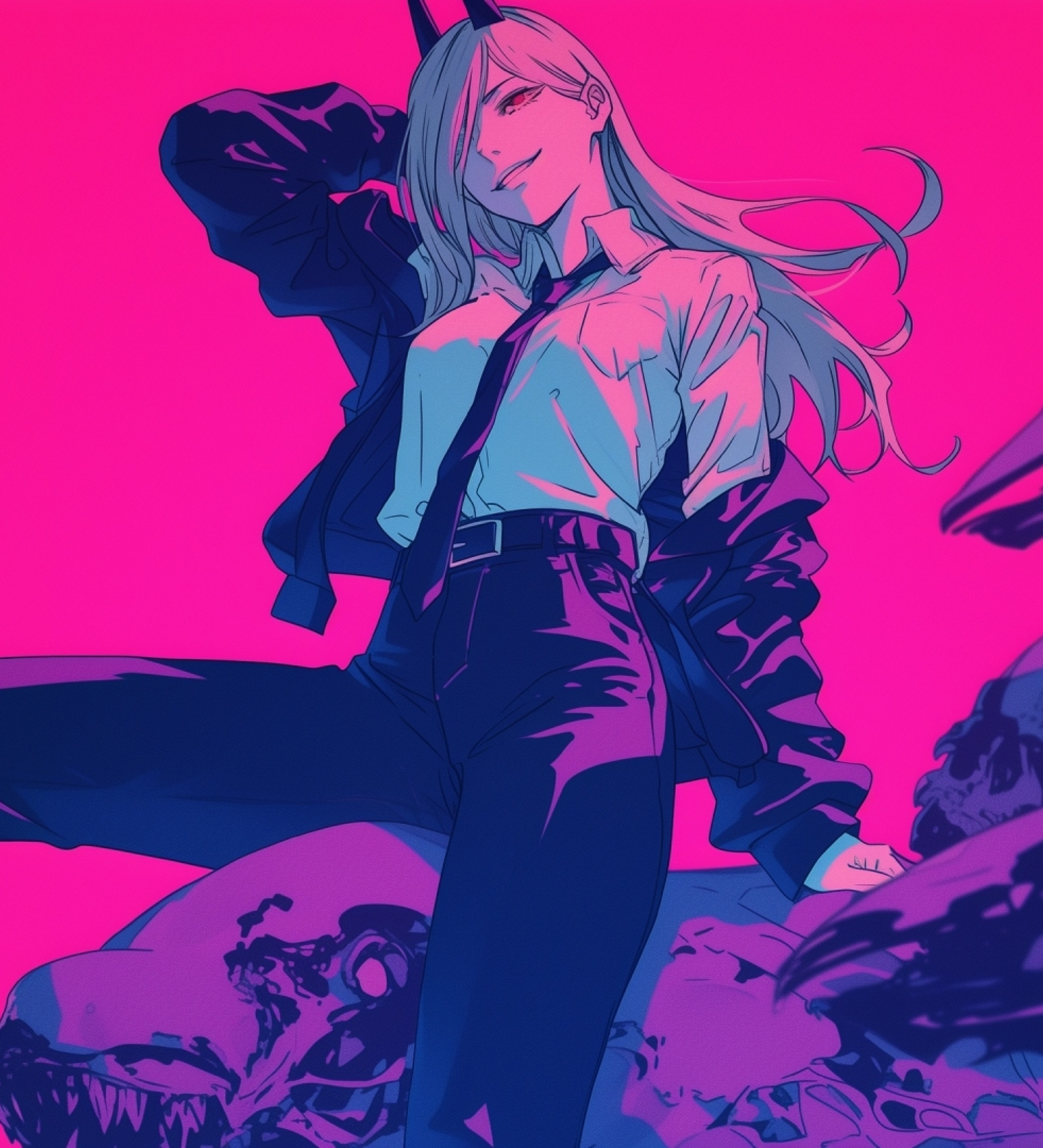 3980x4380 Resolution Power Chainsaw Man Neon Cool 3980x4380 Resolution ...