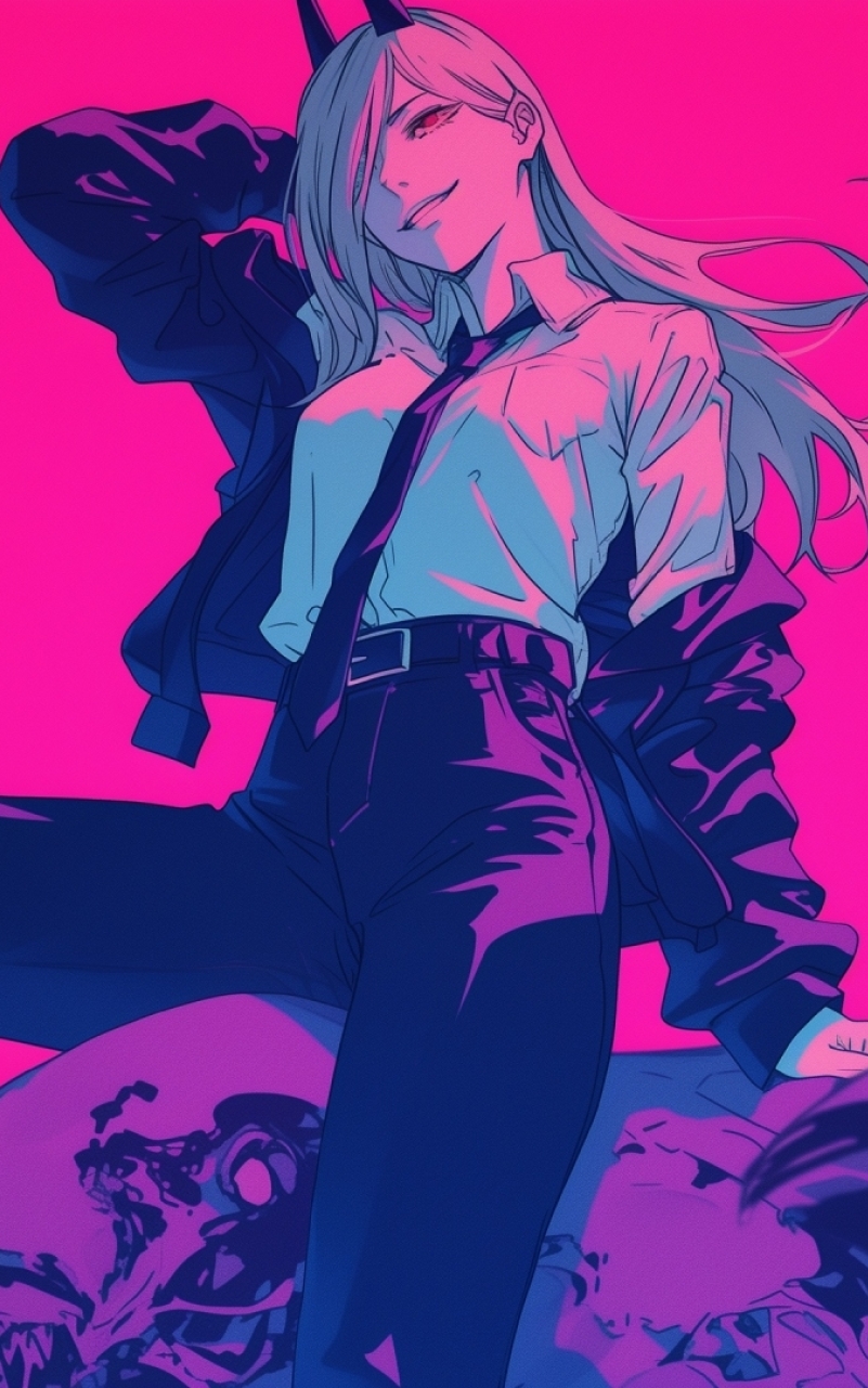 801x1281 Resolution Power Chainsaw Man Neon Cool 801x1281 Resolution ...
