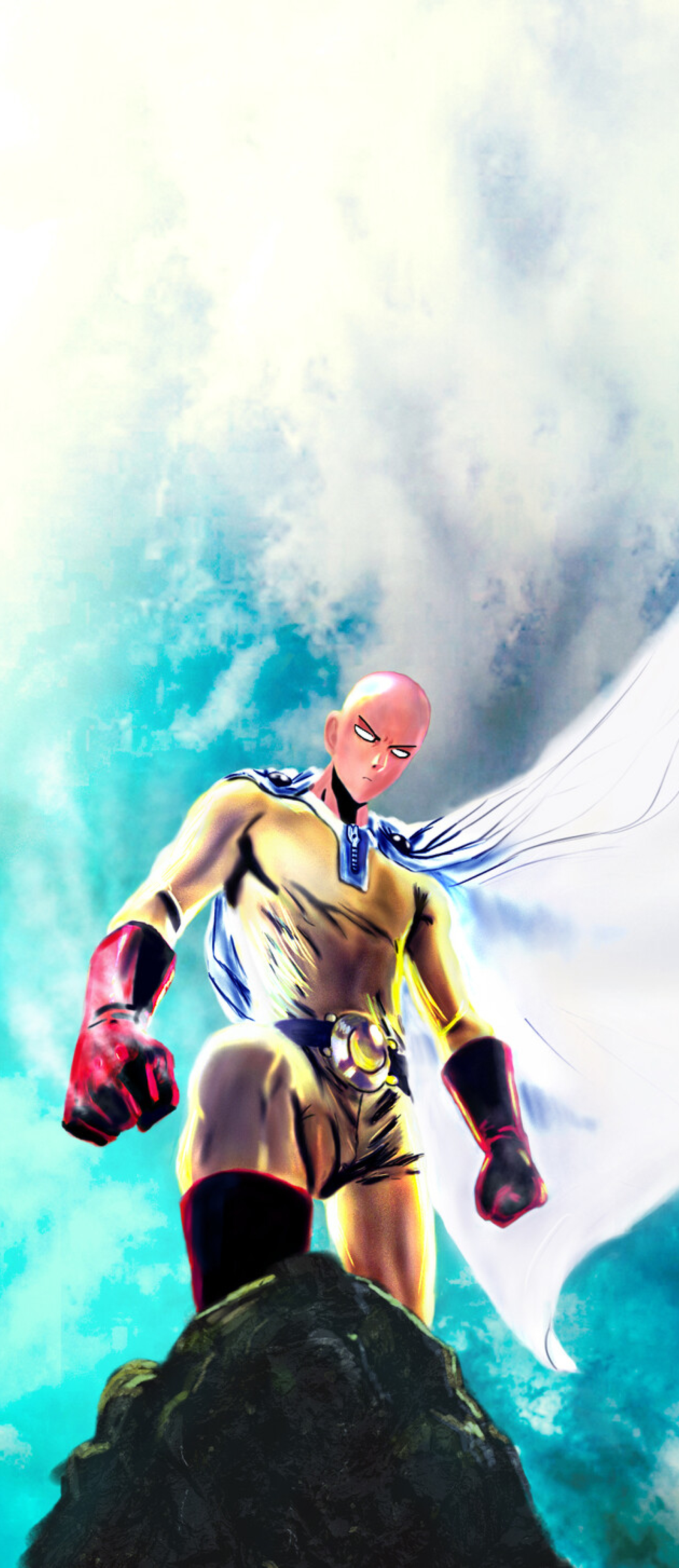 1664x3840 Resolution Powerfull Saitama One-Punch Man 1664x3840 ...