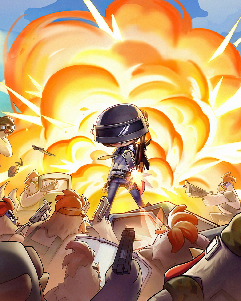 1024x1280 Resolution Pubg 4k Cartoon Art 1024x1280 Resolution Wallpaper ...