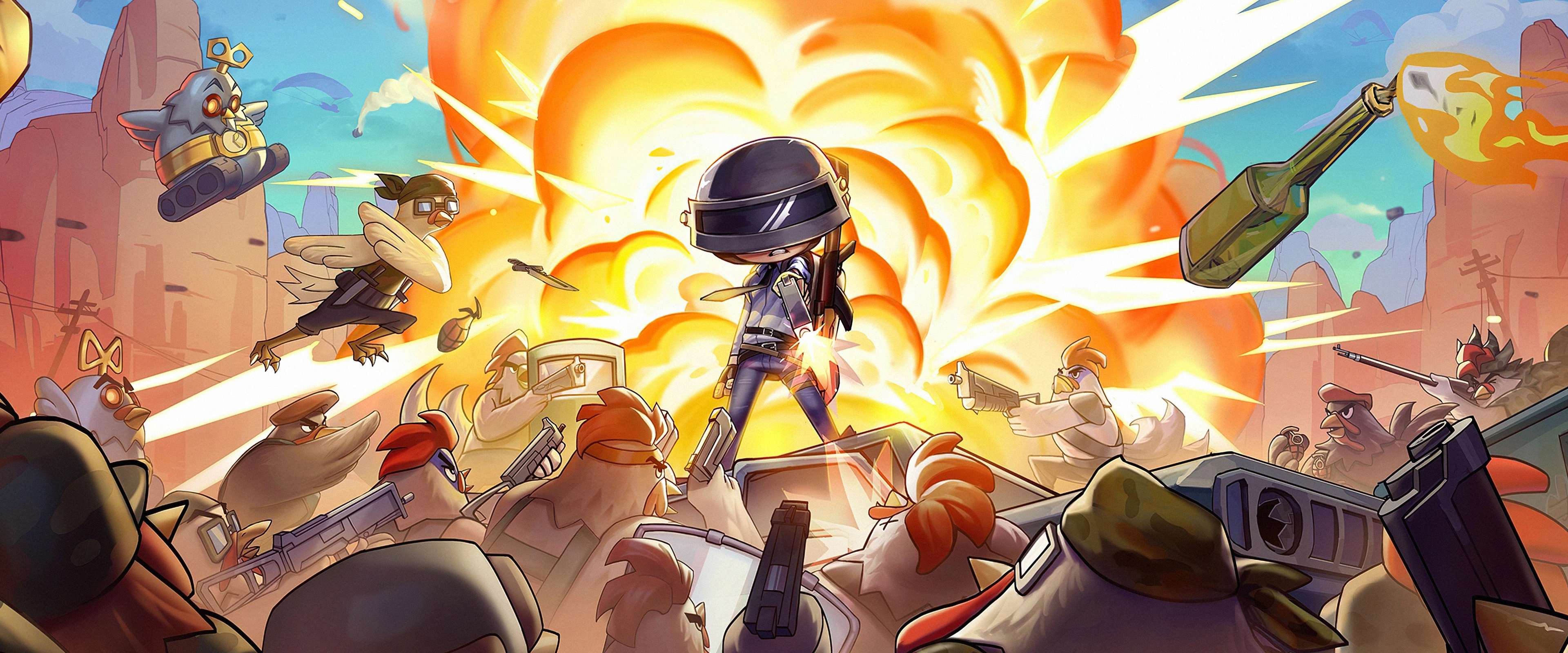 3840x1600 Resolution Pubg 4k Cartoon Art 3840x1600 Resolution Wallpaper ...