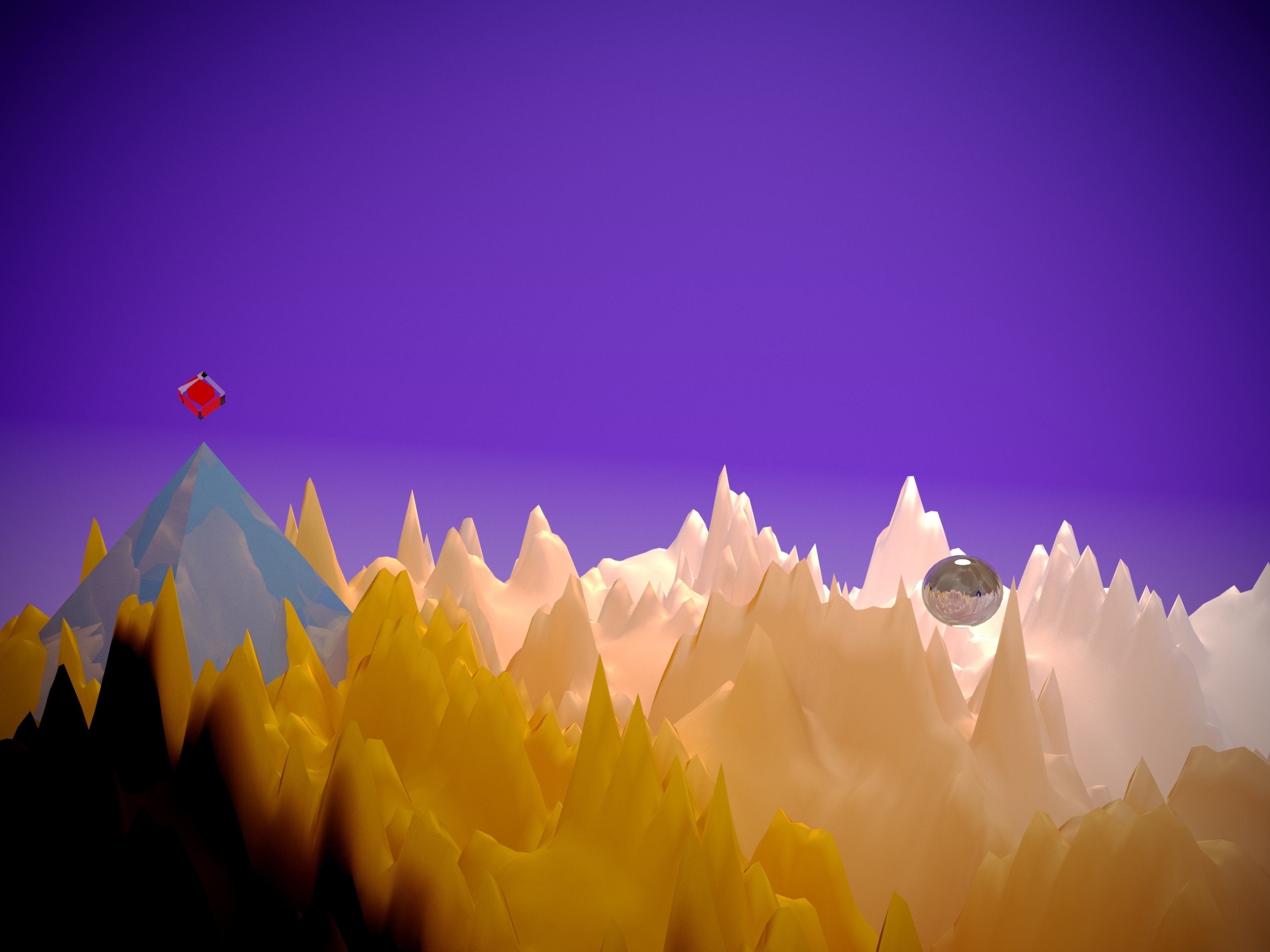 3180x2383 Resolution Pyramid Space Low Poly Art 3180x2383 Resolution ...