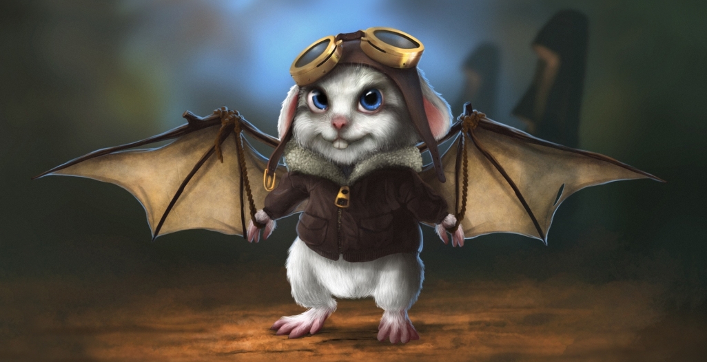 1026x526 Resolution rabbit, wings, bat 1026x526 Resolution Wallpaper ...