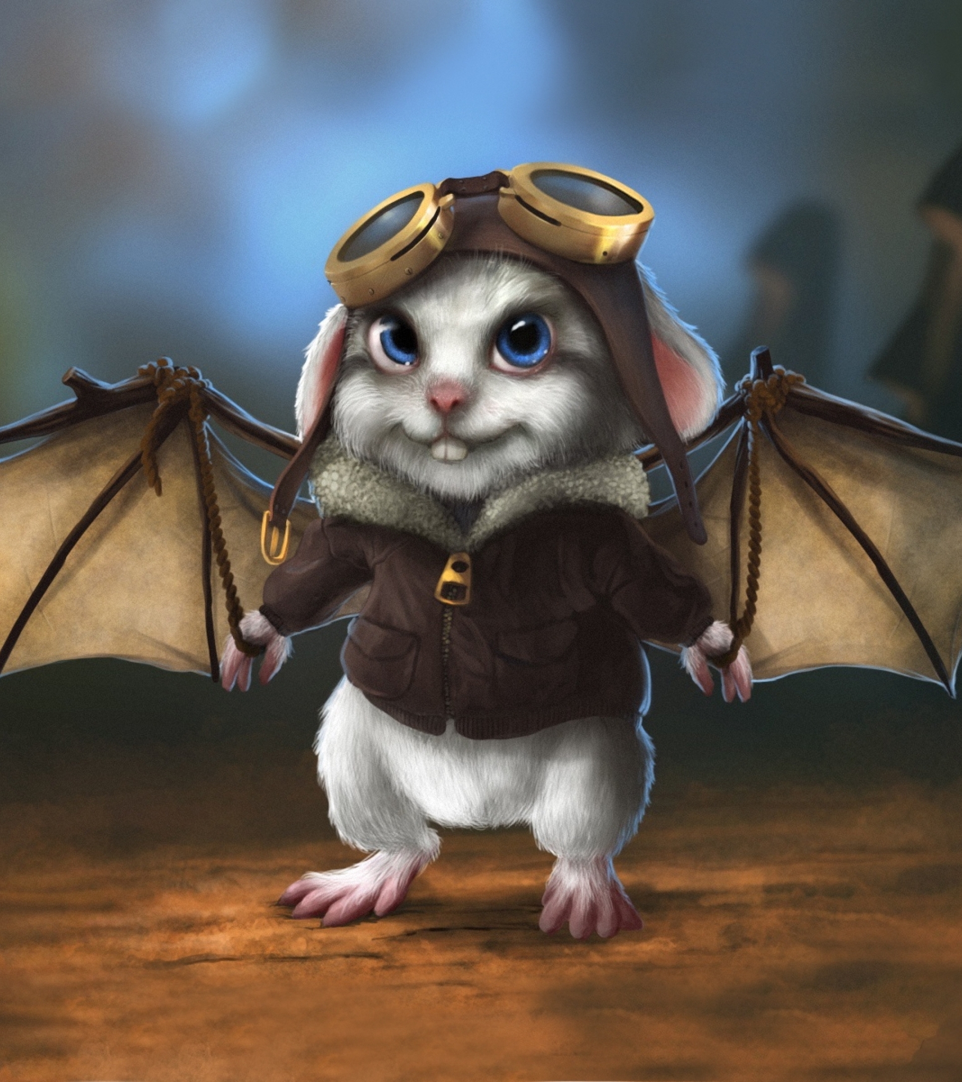 1920x2160 Resolution rabbit, wings, bat 1920x2160 Resolution Wallpaper ...