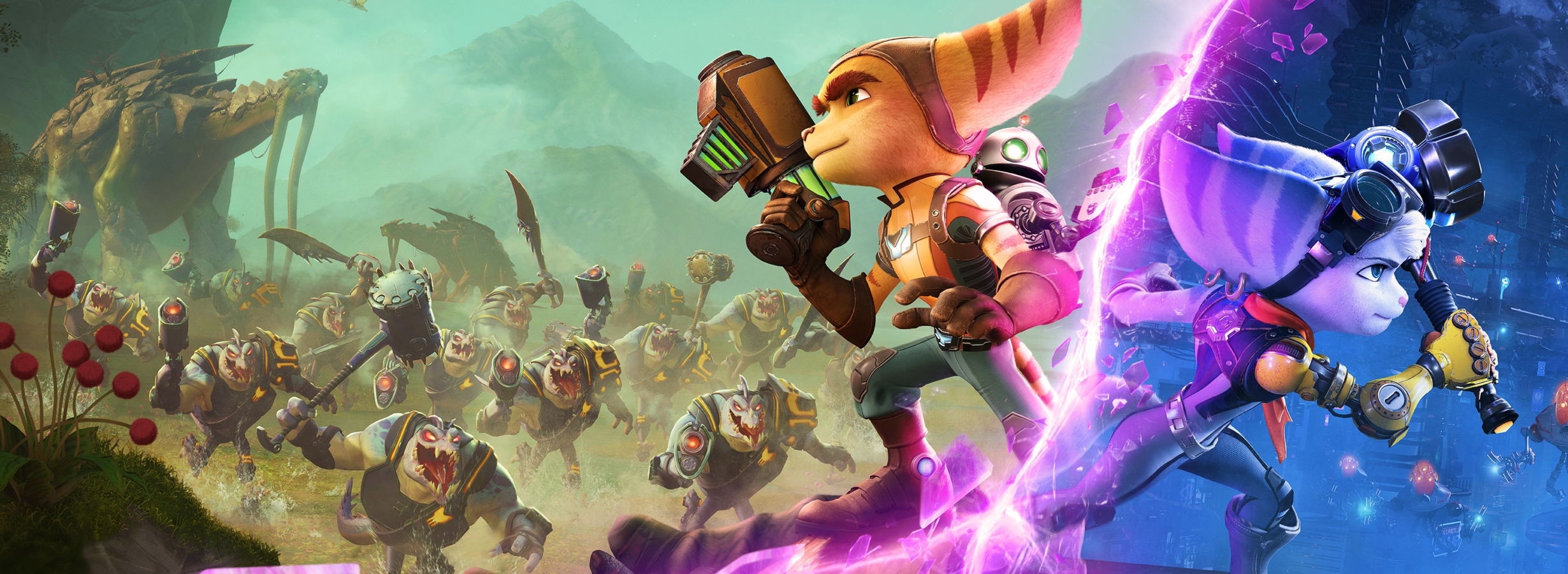 2460x900 Ratchet & Clank A Dimension Separate 2460x900 Resolution ...