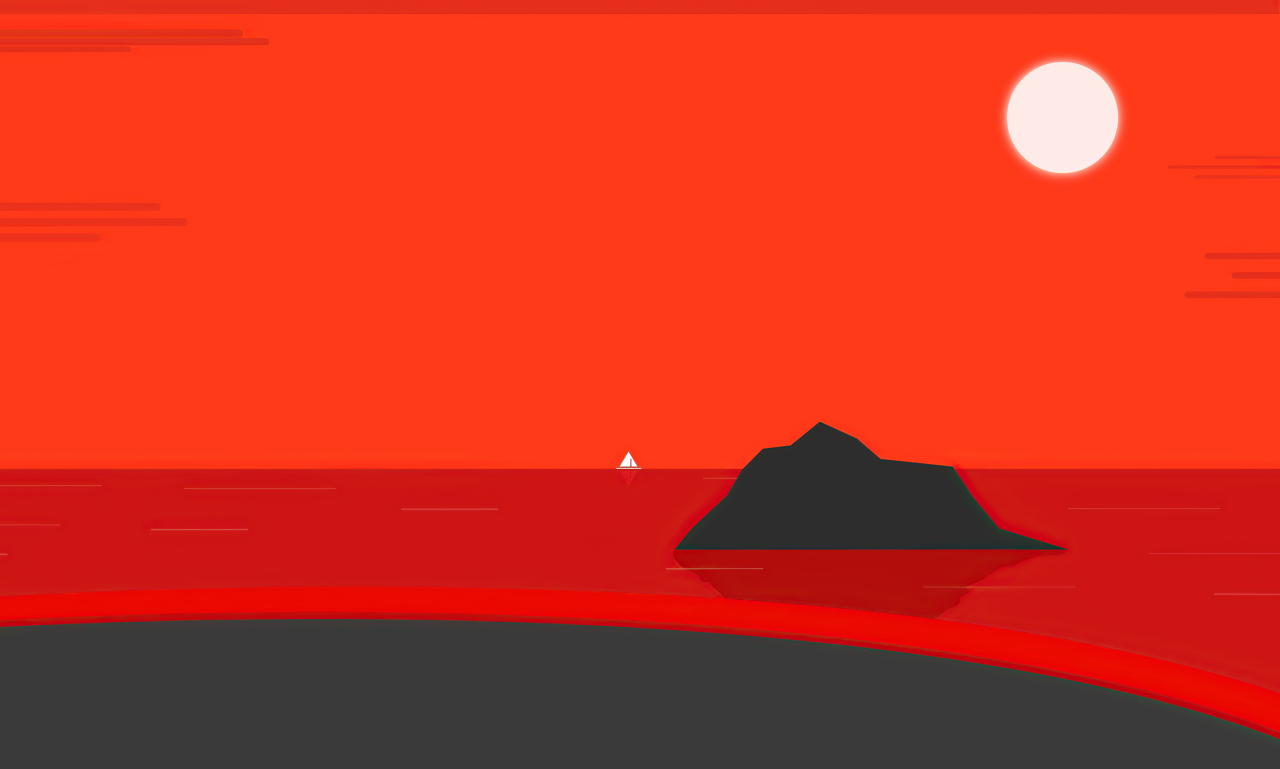 1280x769 Resolution Red Beach Minimal 8k 1280x769 Resolution Wallpaper ...