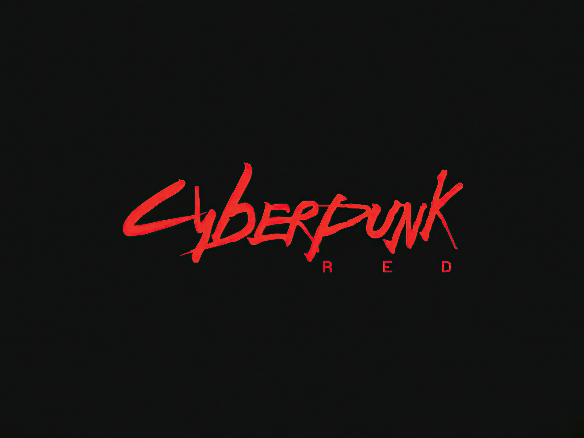 1920x1440 Resolution Red Cyberpunk Logo 1920x1440 Resolution Wallpaper ...