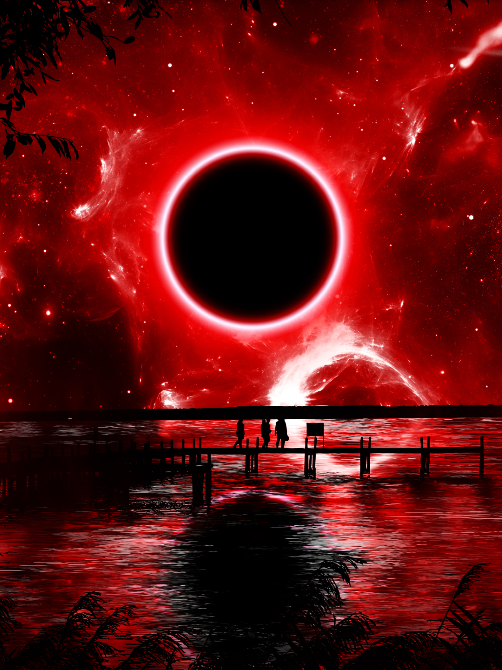 1650x2200 Resolution Red Eclipse Digital Art 1650x2200 Resolution ...