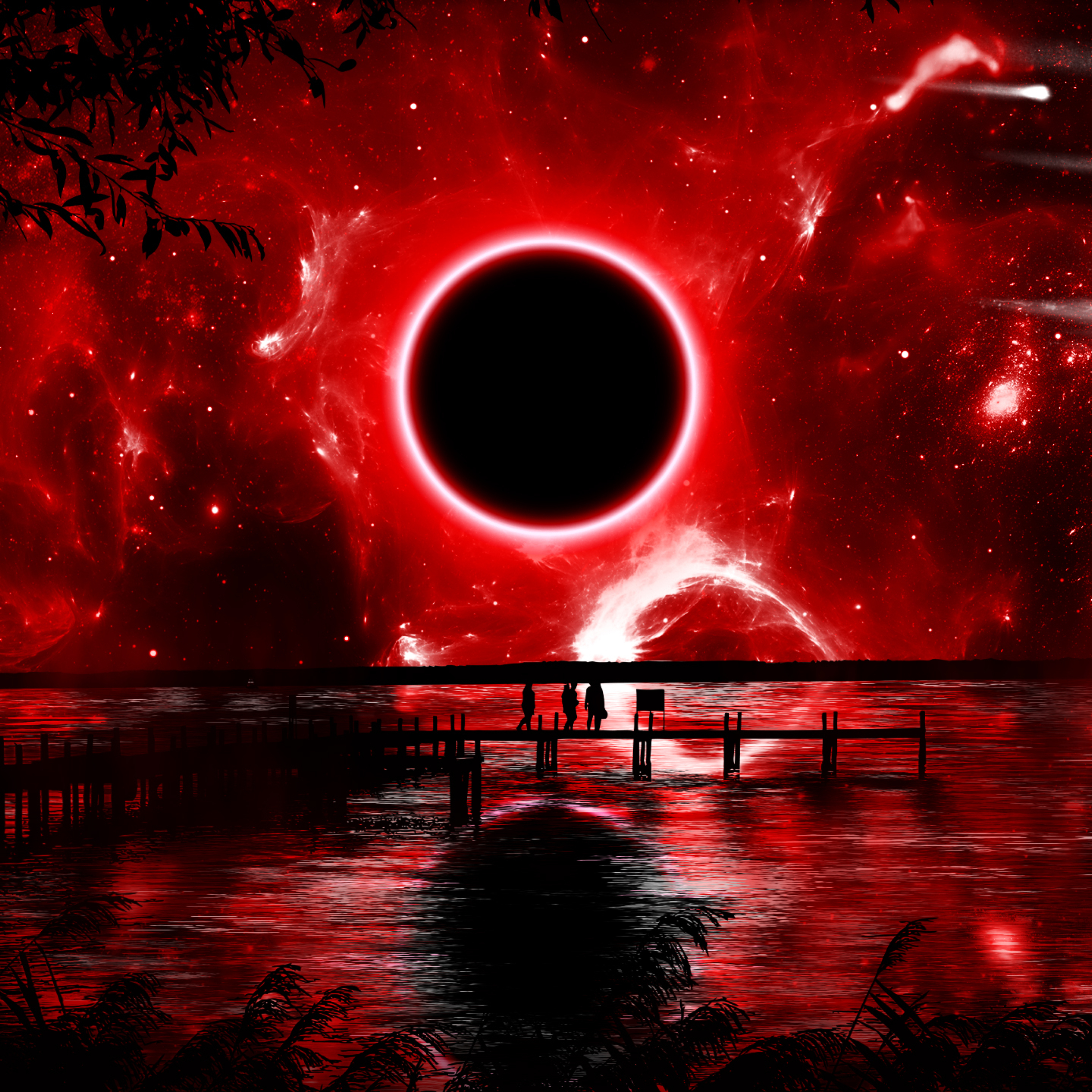 2480x2480 Resolution Red Eclipse Digital Art 2480x2480 Resolution ...