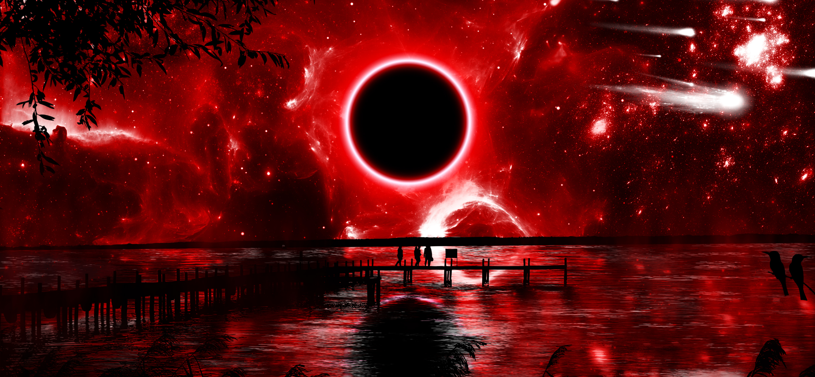 2778x1284 Resolution Red Eclipse Digital Art 2778x1284 Resolution ...